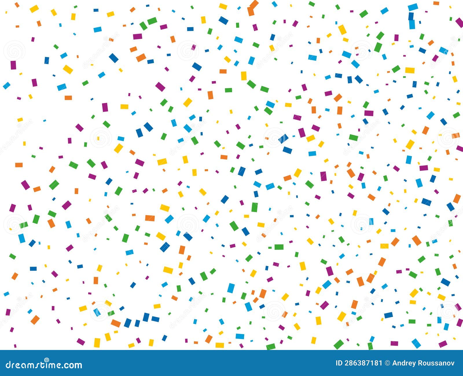 Birthday Rectangular Confetti. Light Rainbow Glitter Confetti ...