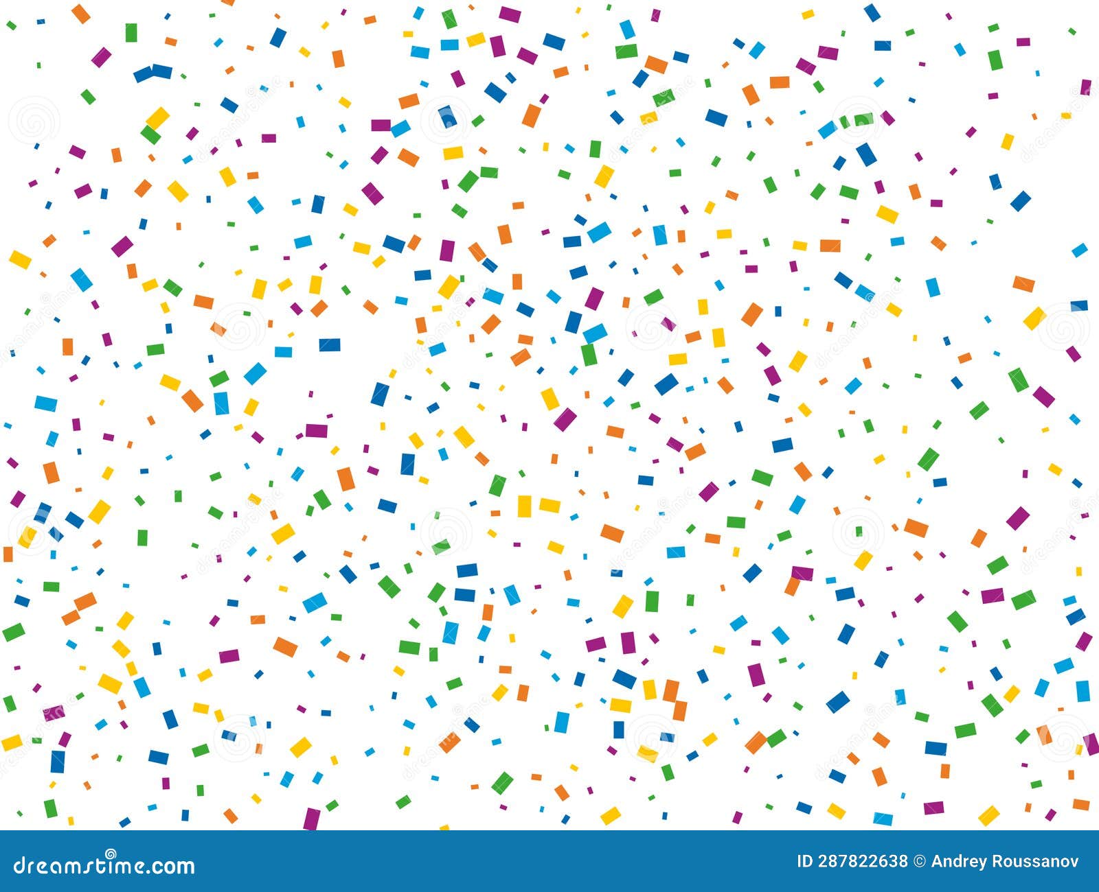 Birthday Rectangular Confetti. Light Rainbow Glitter Confetti ...