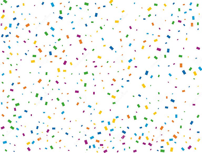 Birthday Rectangular Confetti. Light Rainbow Glitter Confetti ...