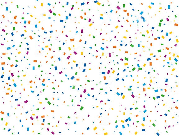 Birthday Rectangular Confetti. Light Rainbow Glitter Confetti ...