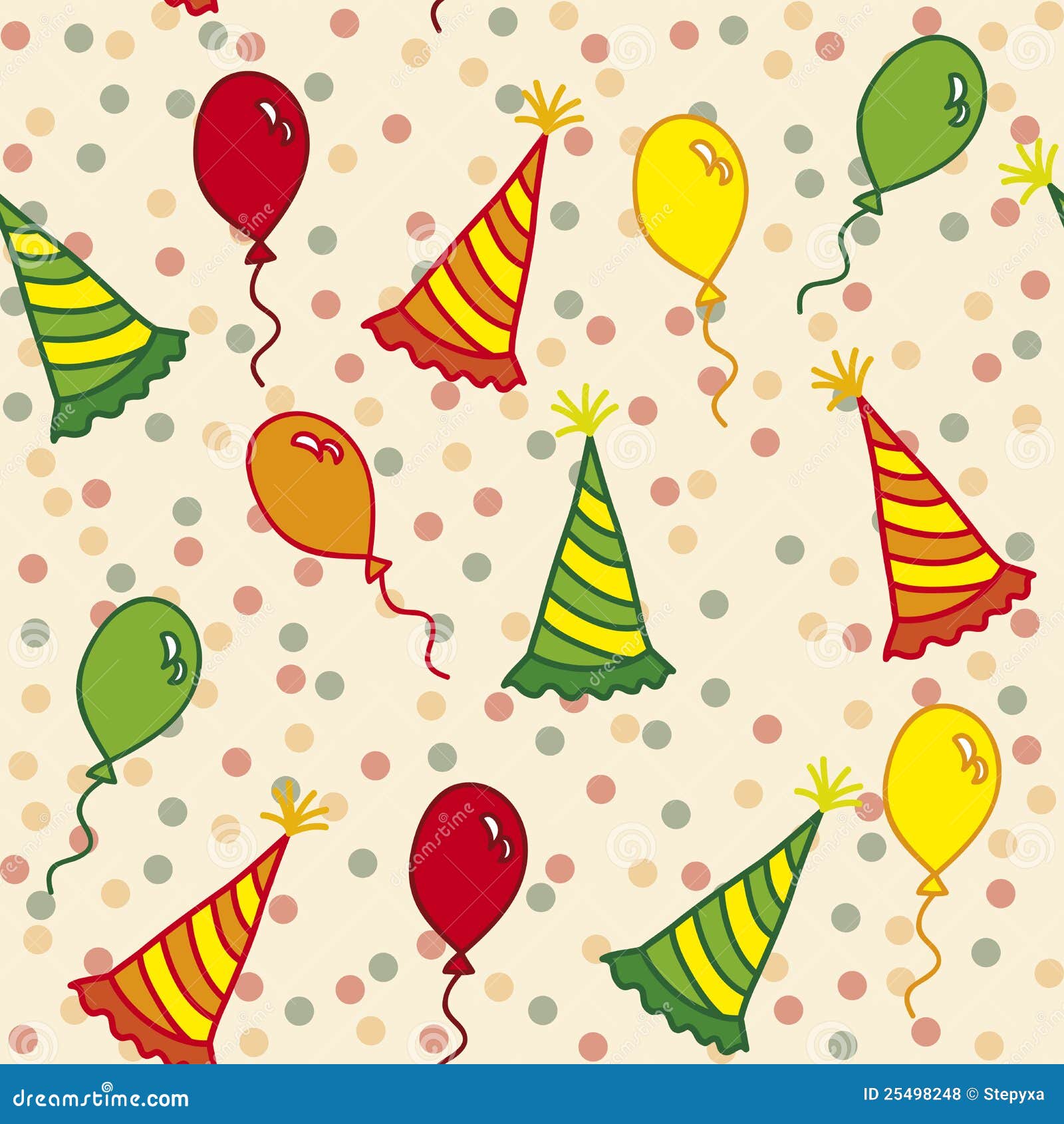 Birthday seamless pattern stock vector. Illustration of greeting - 25498248