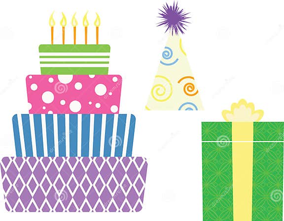 Birthday symbols stock vector. Illustration of celebration - 10234215