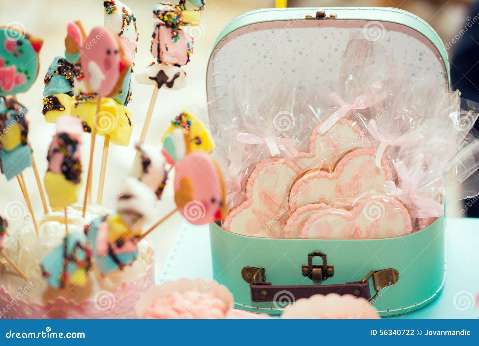 Birthday Table with Sweets for Children Party Stock Photo - Image of ...