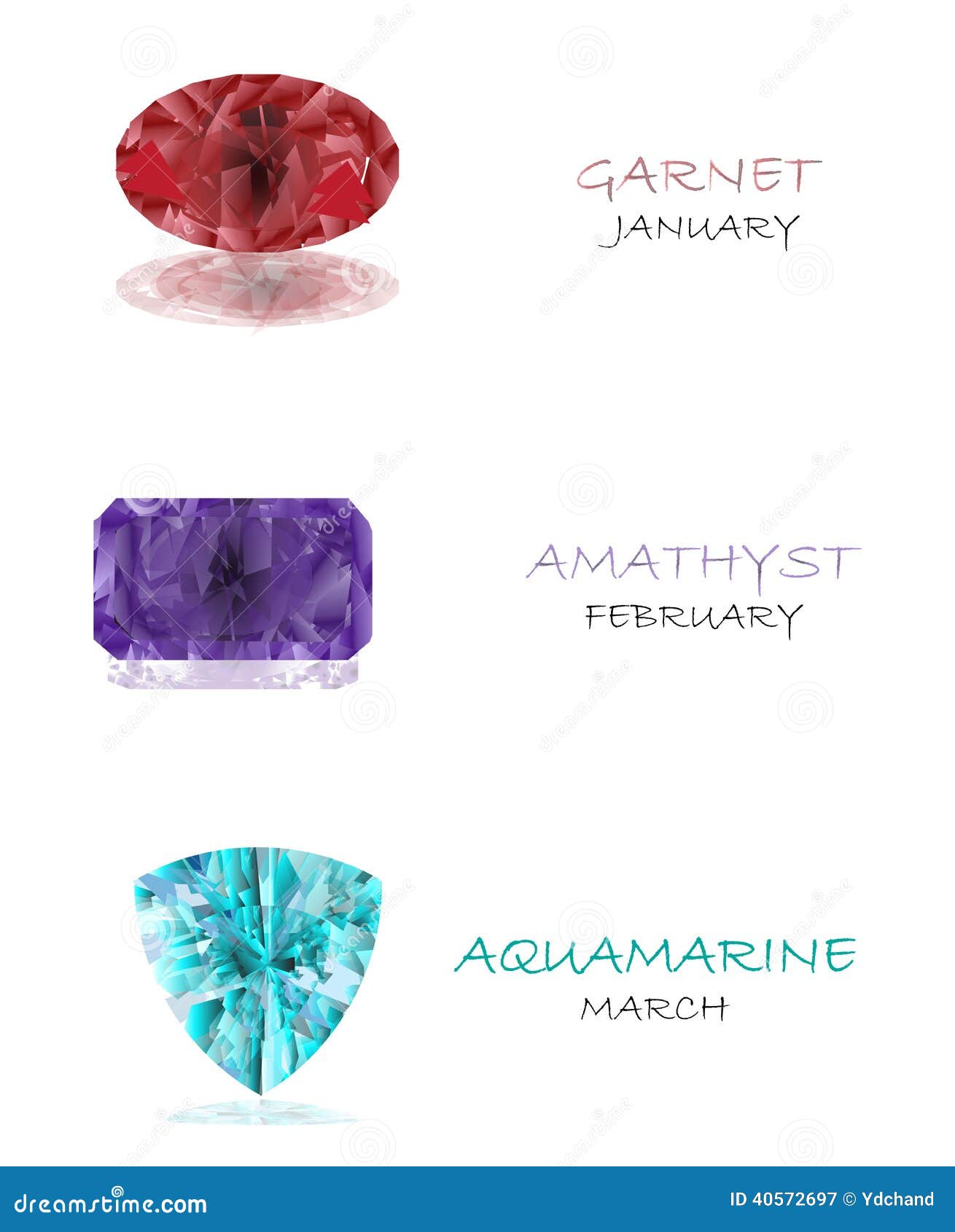 Birthstones stock illustration. Illustration of purple - 40572697