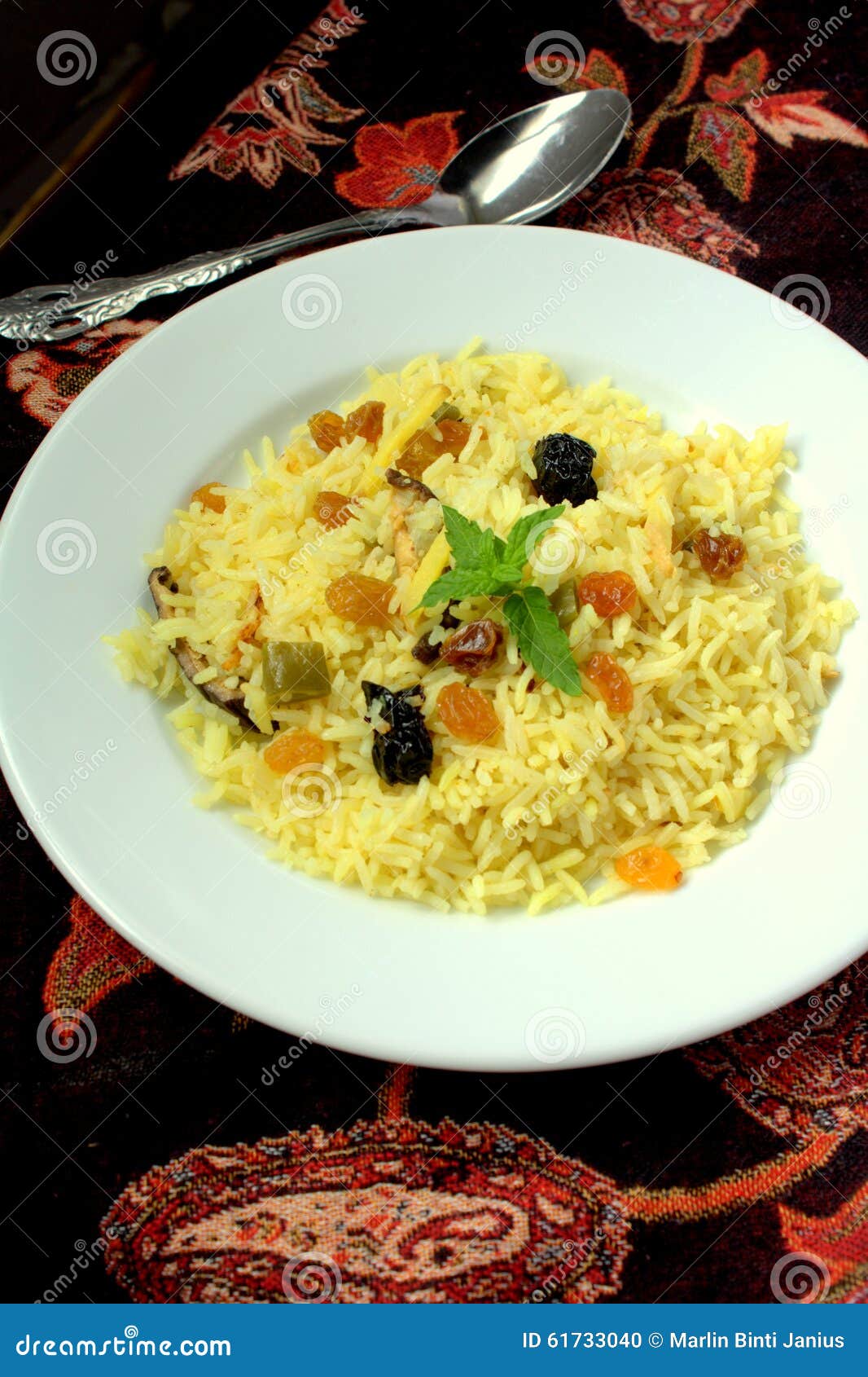Biryani or pilaf rice stock photo. Image of meal, basmati - 61733040