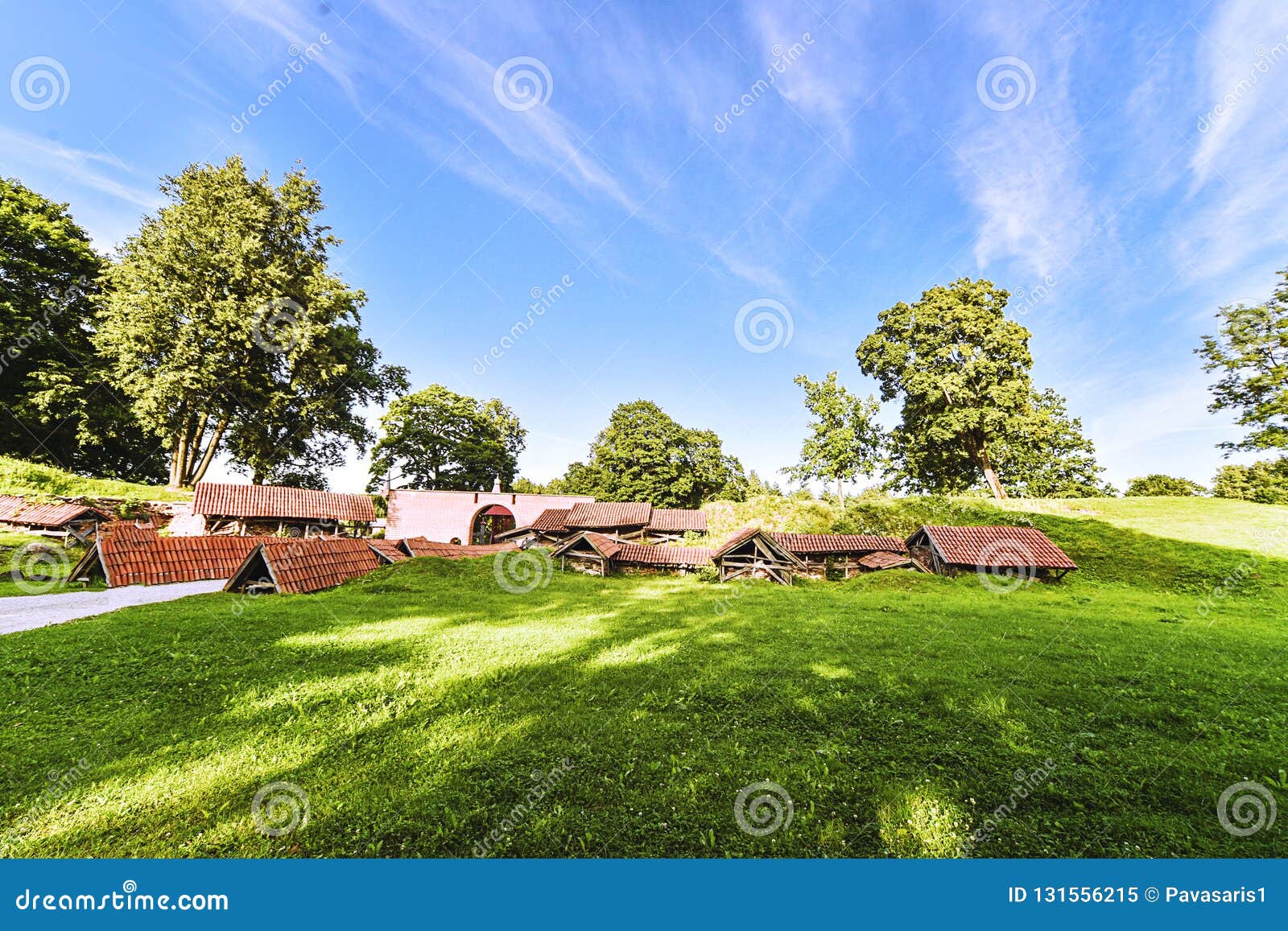 Birzai Castle in Birzai City in Lithuania Stock Image - Image of ...