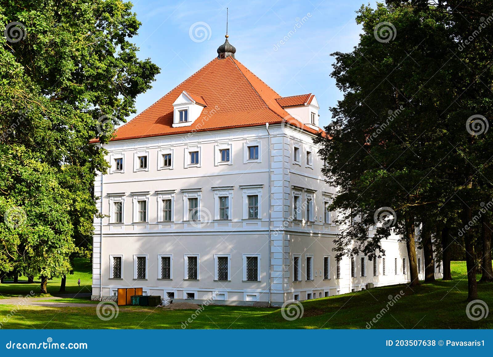 Birzai Castle in Birzai City in Lithuania Stock Photo - Image of aerial ...