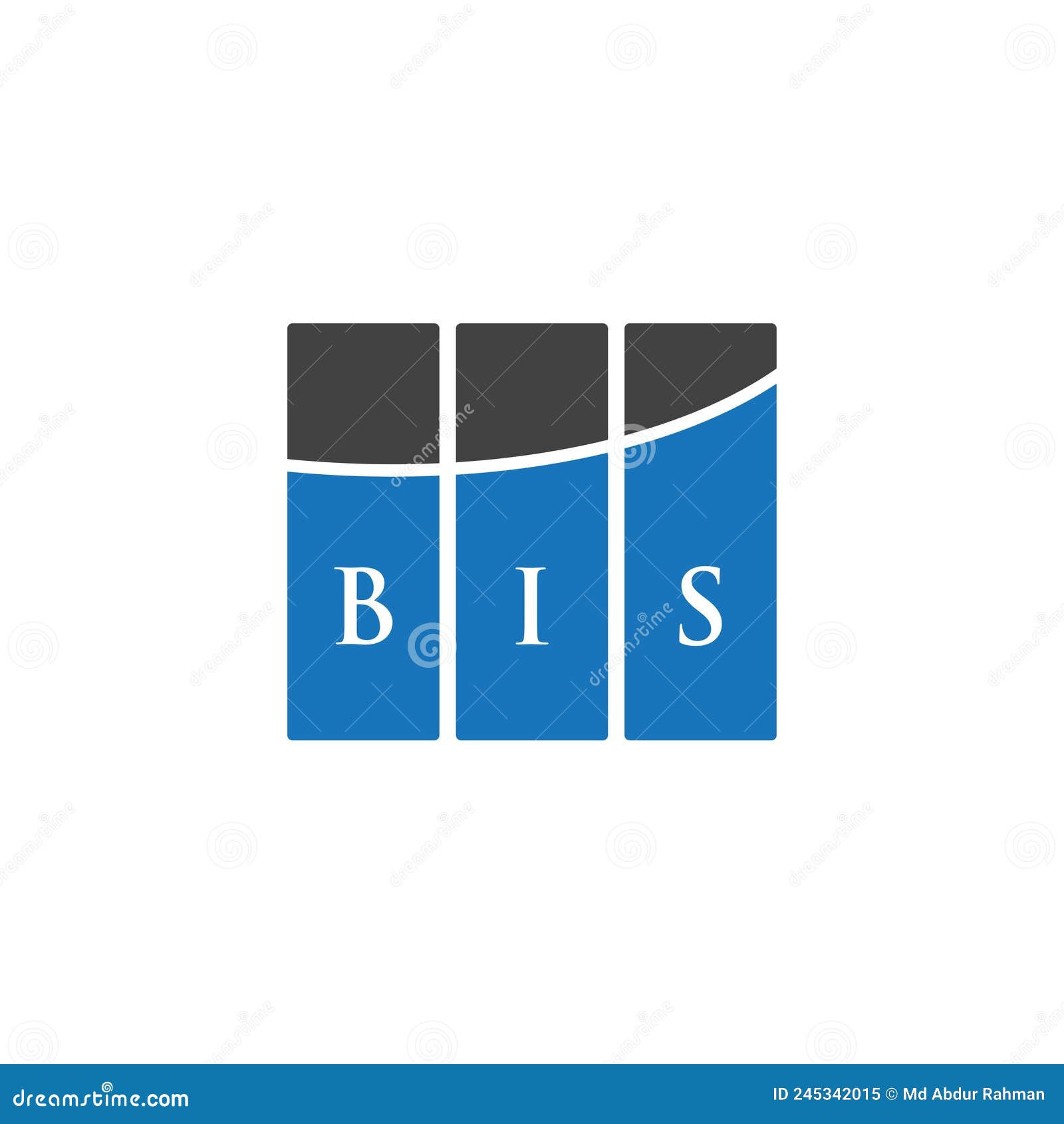 BIS Letter Logo Design on BLACK Background. BIS Creative Initials ...
