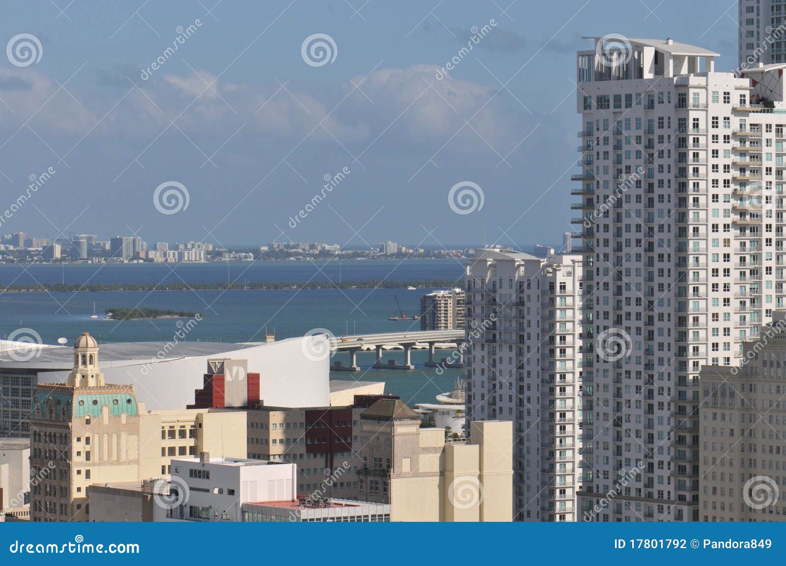 Biscayne Bay Viewed from Miami Downtown Editorial Photography - Image ...