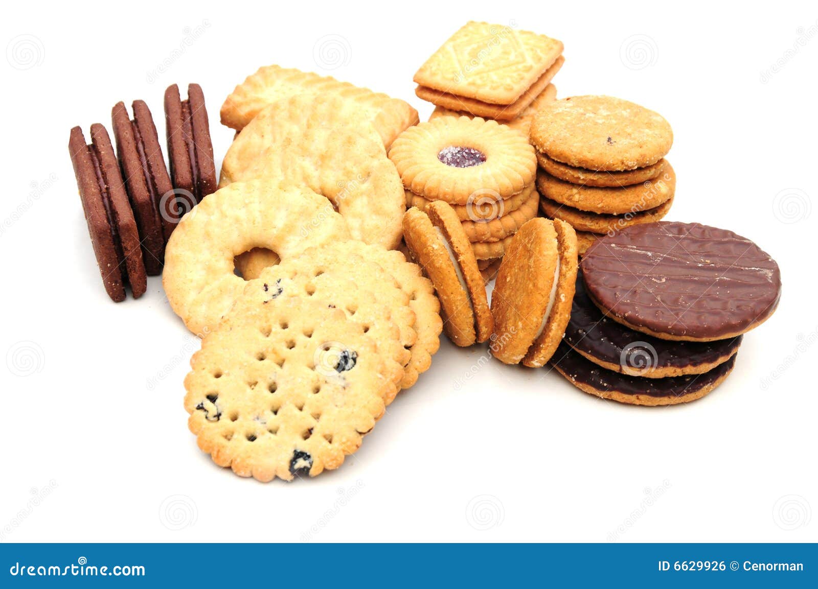 Biscoitos Assorted foto de stock. Imagem de chocolate - 6629926
