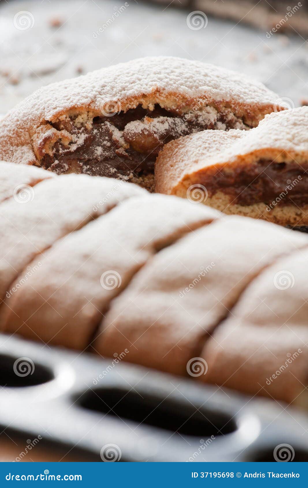 Biscotti with Chocolate Cream Stock Photo - Image of table, still: 37195698