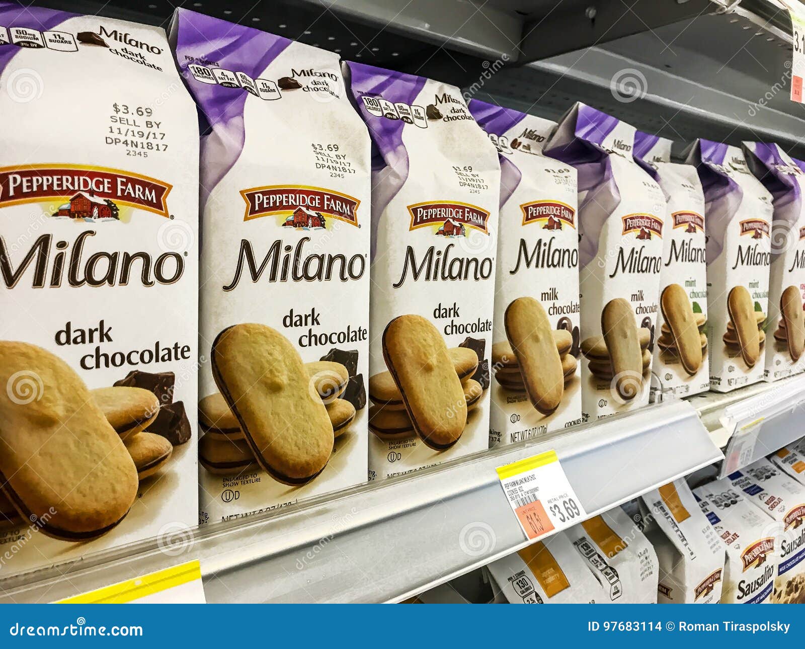 Biscotti Del Cioccolato Di Milano Immagine Stock Editoriale - Immagine ...