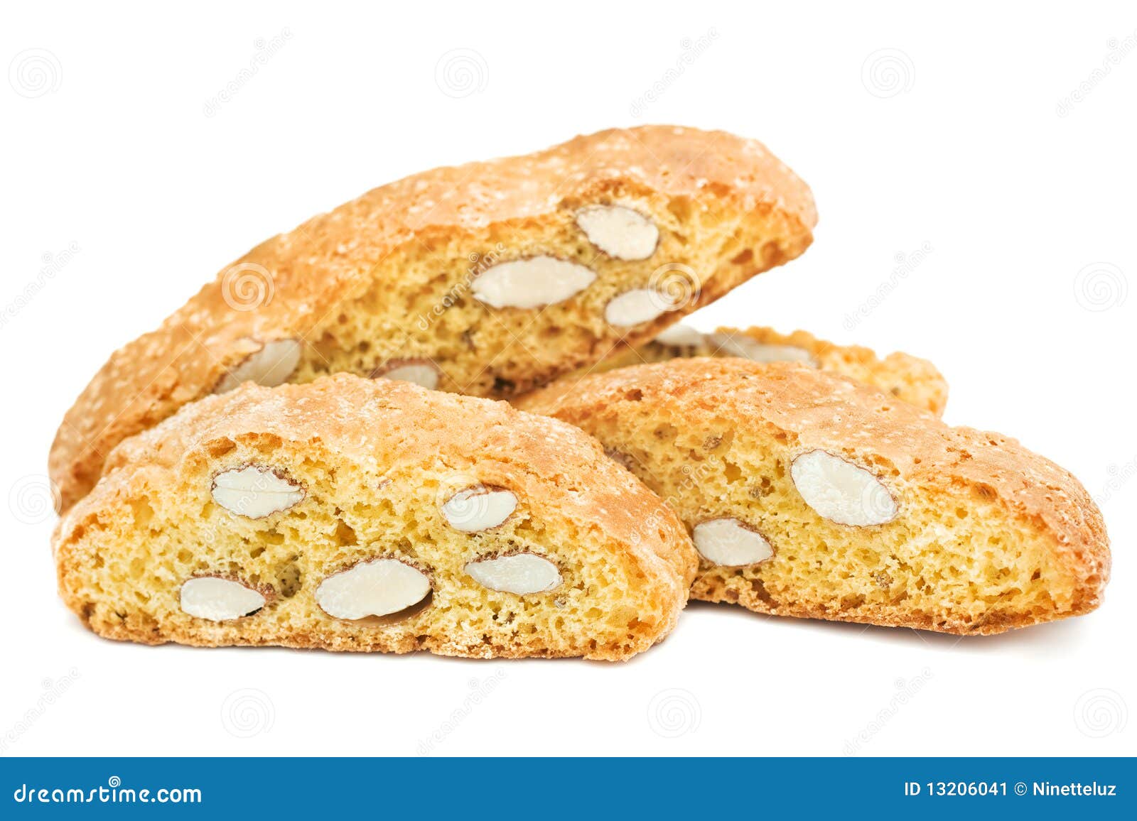 Biscotti italiani isolati immagine stock. Immagine di croccante - 13206041