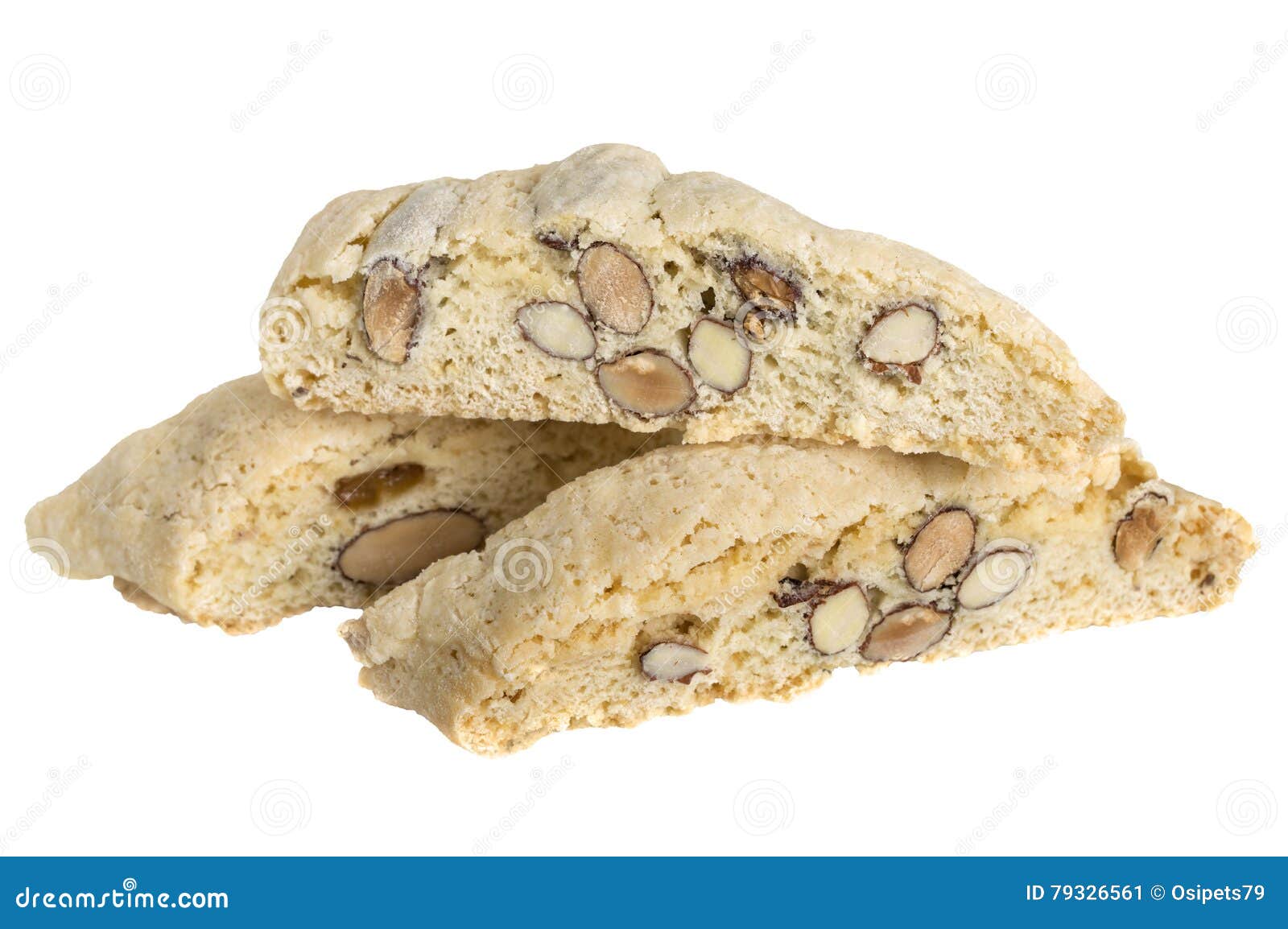 Biscotti Pastry Isolated Over White Stock Image - Image of studio, life ...