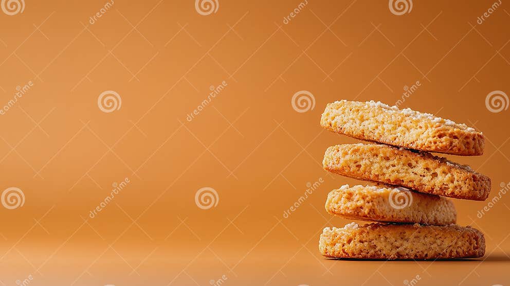 Biscotti Stacked on a Smooth Gradient Background Stock Image - Image of ...