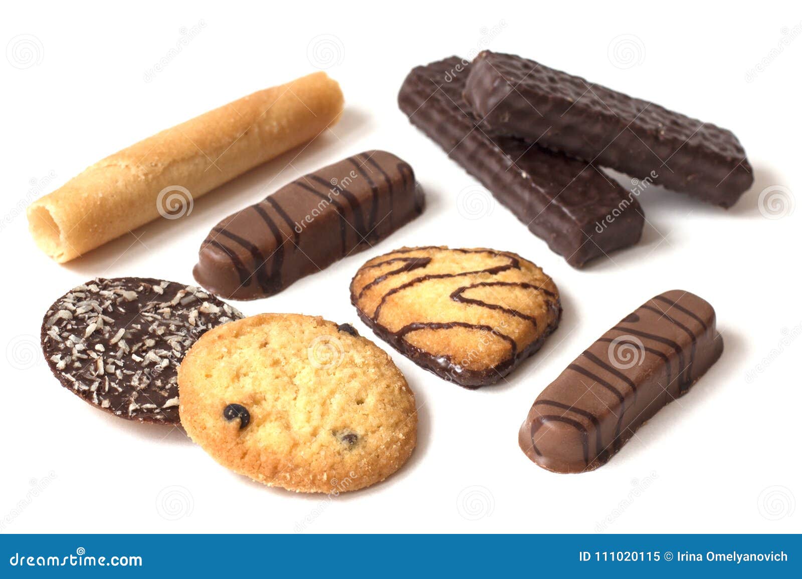 Biscuit Assorted Isolated on White Background Stock Image - Image of ...
