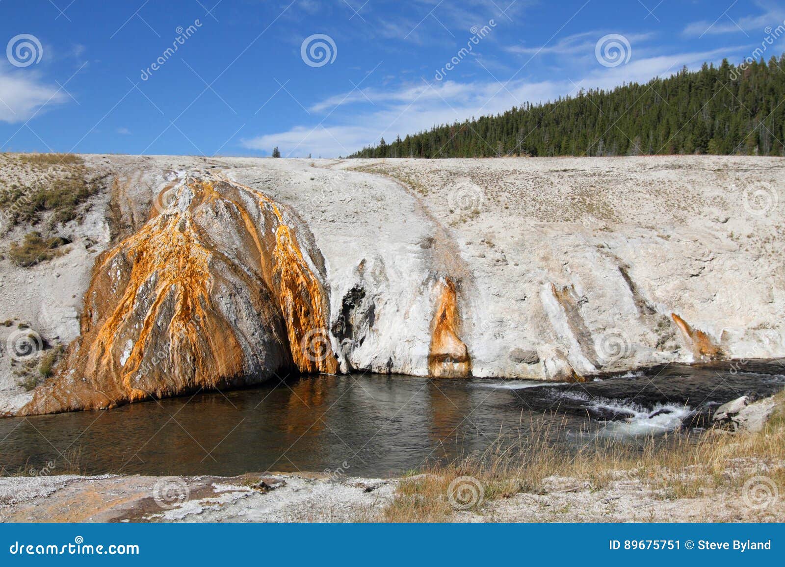 Biscuit Basin in Yellowstone Stock Image - Image of outdoors, beauty ...
