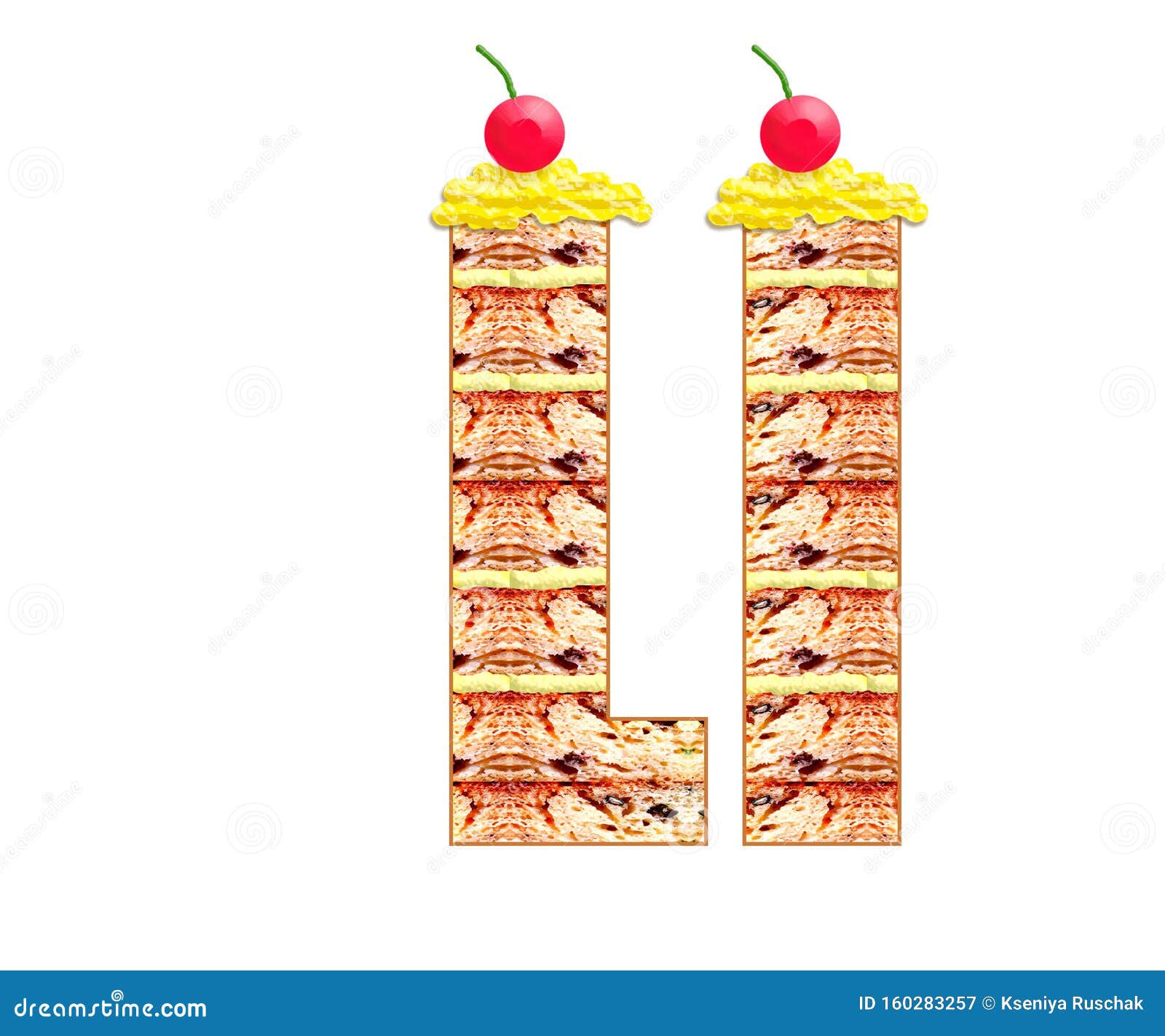 Alphabet Cake Letters Isolated On The White Background Stock Image ...