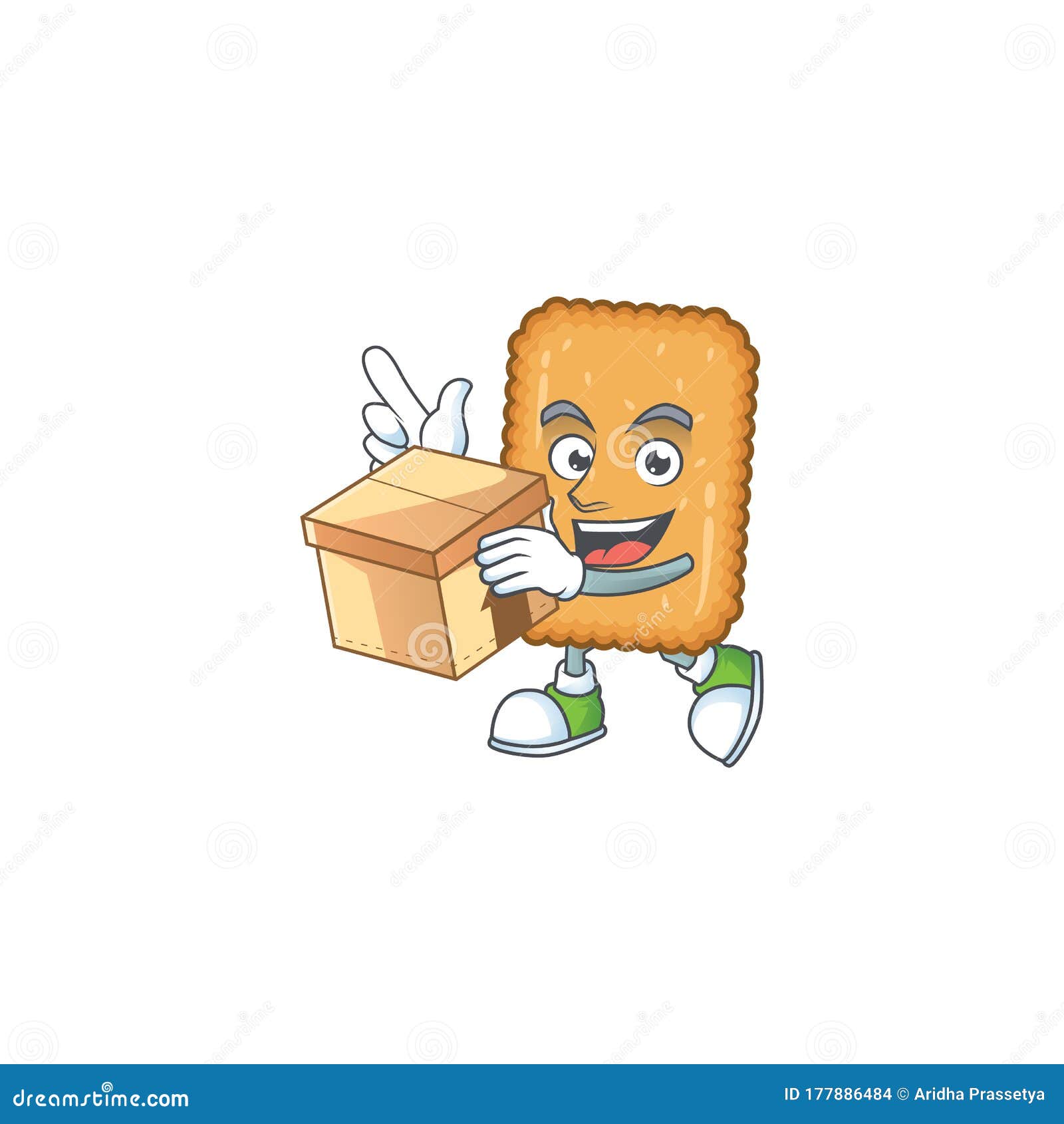 Biscuit Cartoon Design Style Having Gift Box Stock Vector ...