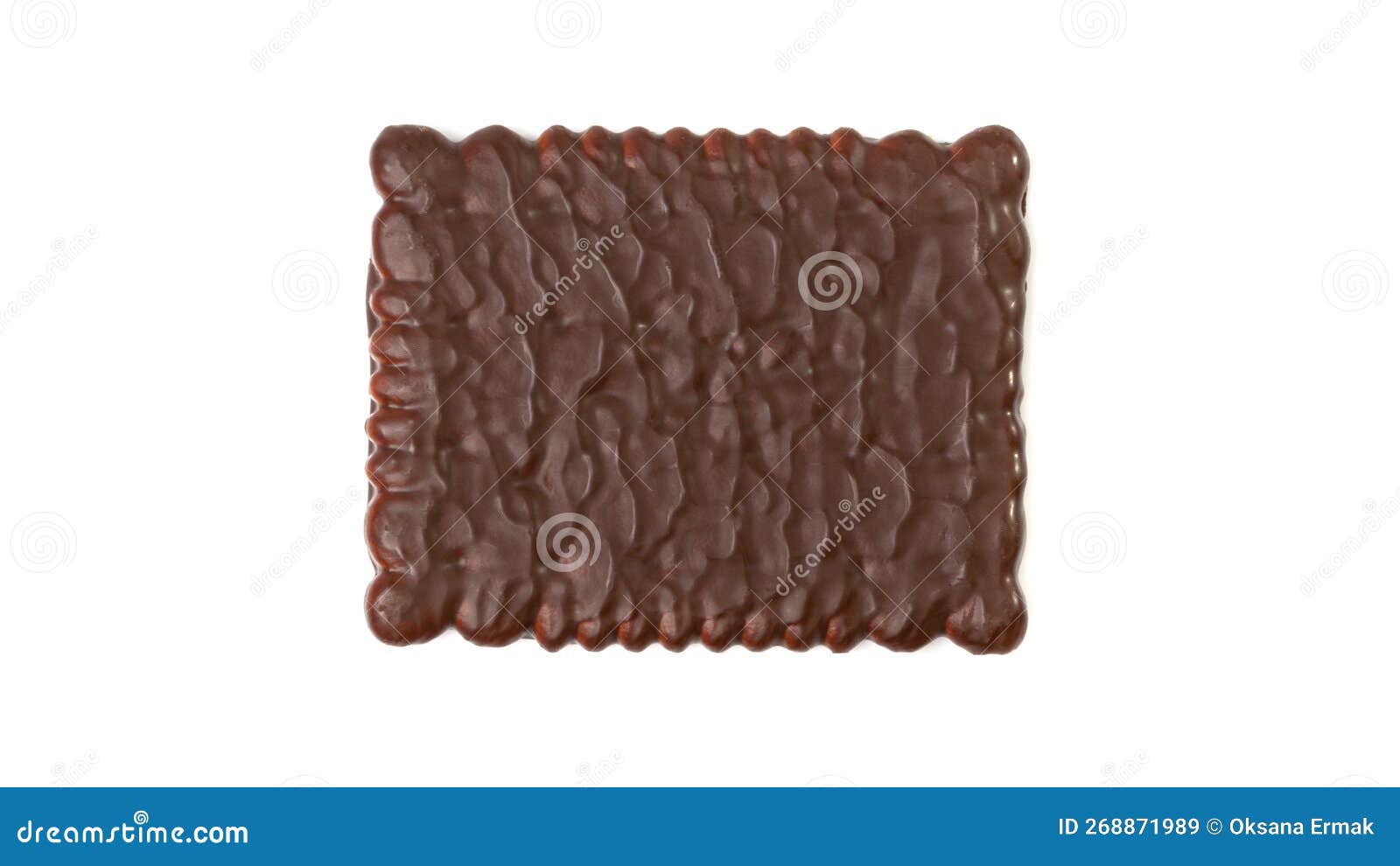 Biscuit Coated in Dark Chocolate Isolated, Square Cookies, Rectangular ...