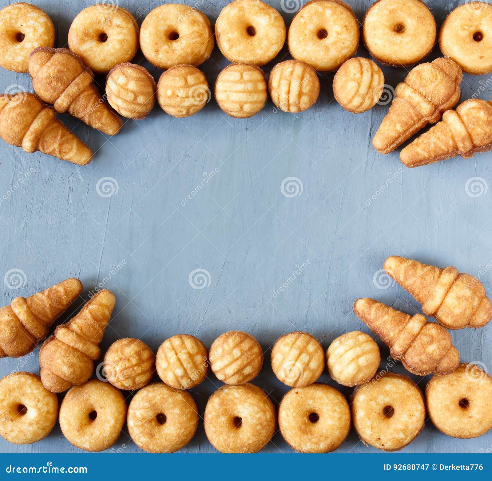 Biscuit Cookies of Different Shapes. Top View Stock Image - Image of ...