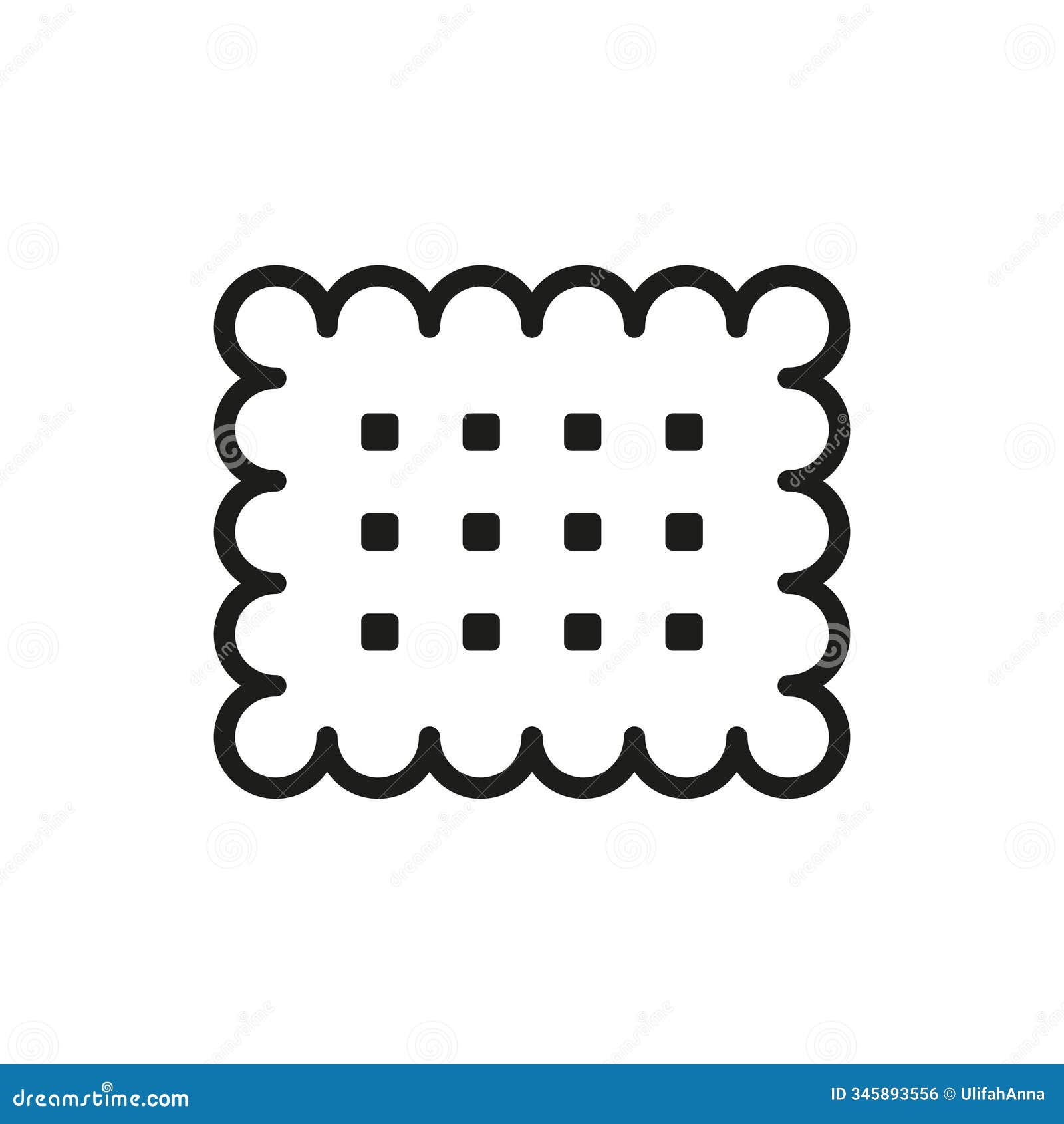 Biscuit Food Bakery Icon Vector Basic Design Simple and Modern Stock ...
