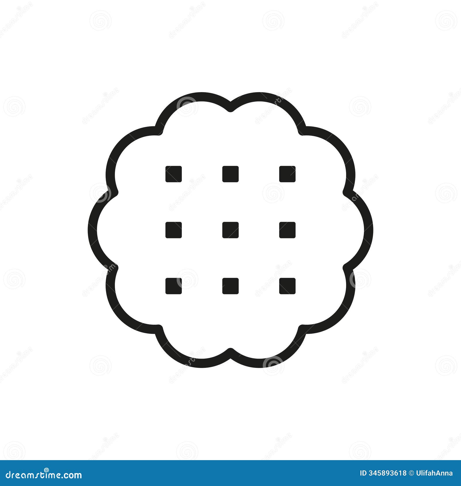 Biscuit Food Bakery Icon Vector Basic Design Simple and Modern Stock ...