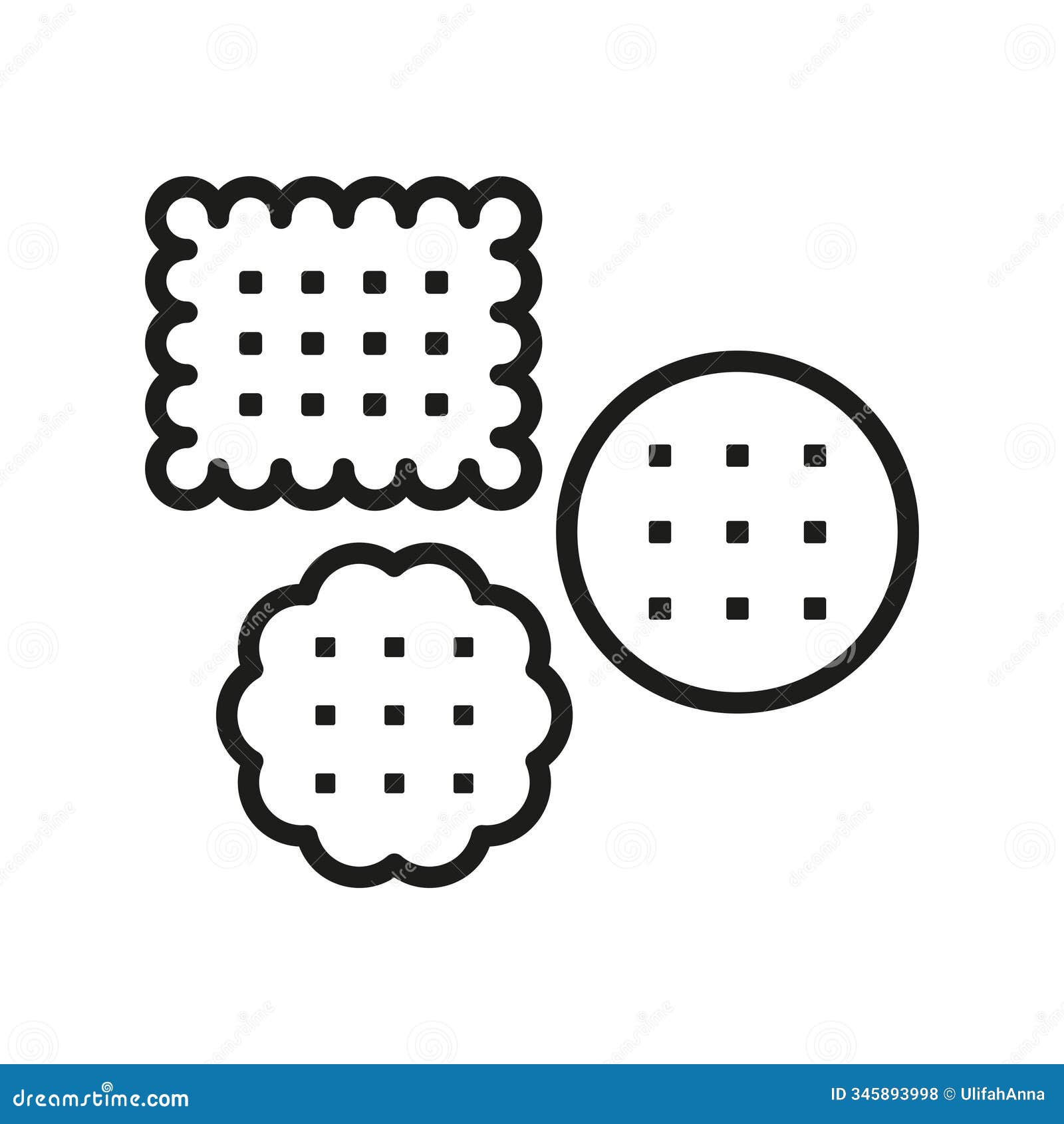 Biscuit Food Bakery Icon Vector Basic Design Simple and Modern Stock ...