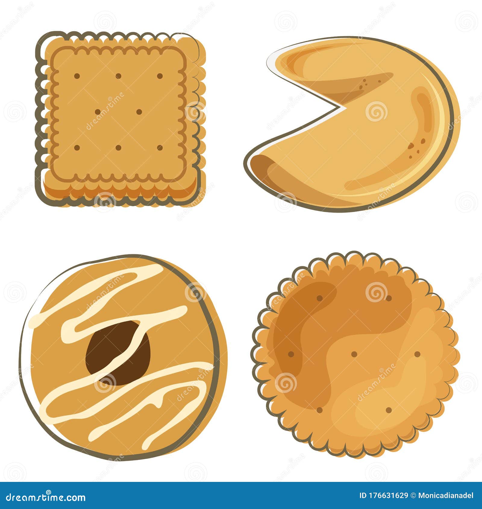 Buttermilk Biscuit Cartoon Vector | CartoonDealer.com #40563013