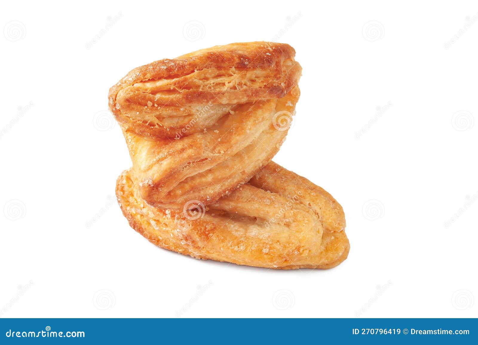 Biscuit Isolated on White. Biscuits are Sprinkled with Sugar Stock ...