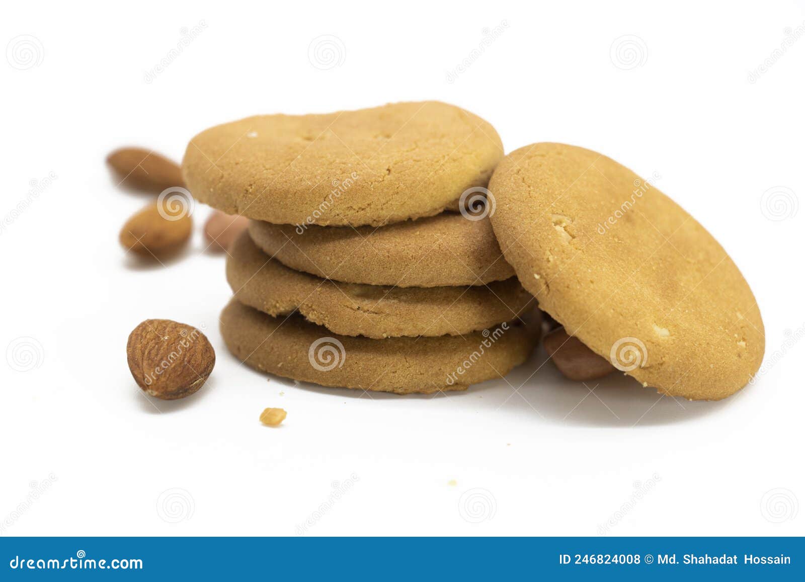 Biscuit Isolated on White,front View Stock Photo - Image of baking ...