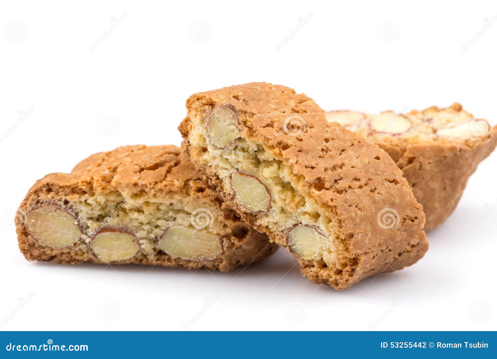 Biscuit Italien De Cantuccini Avec L'amande Photo stock - Image du ...