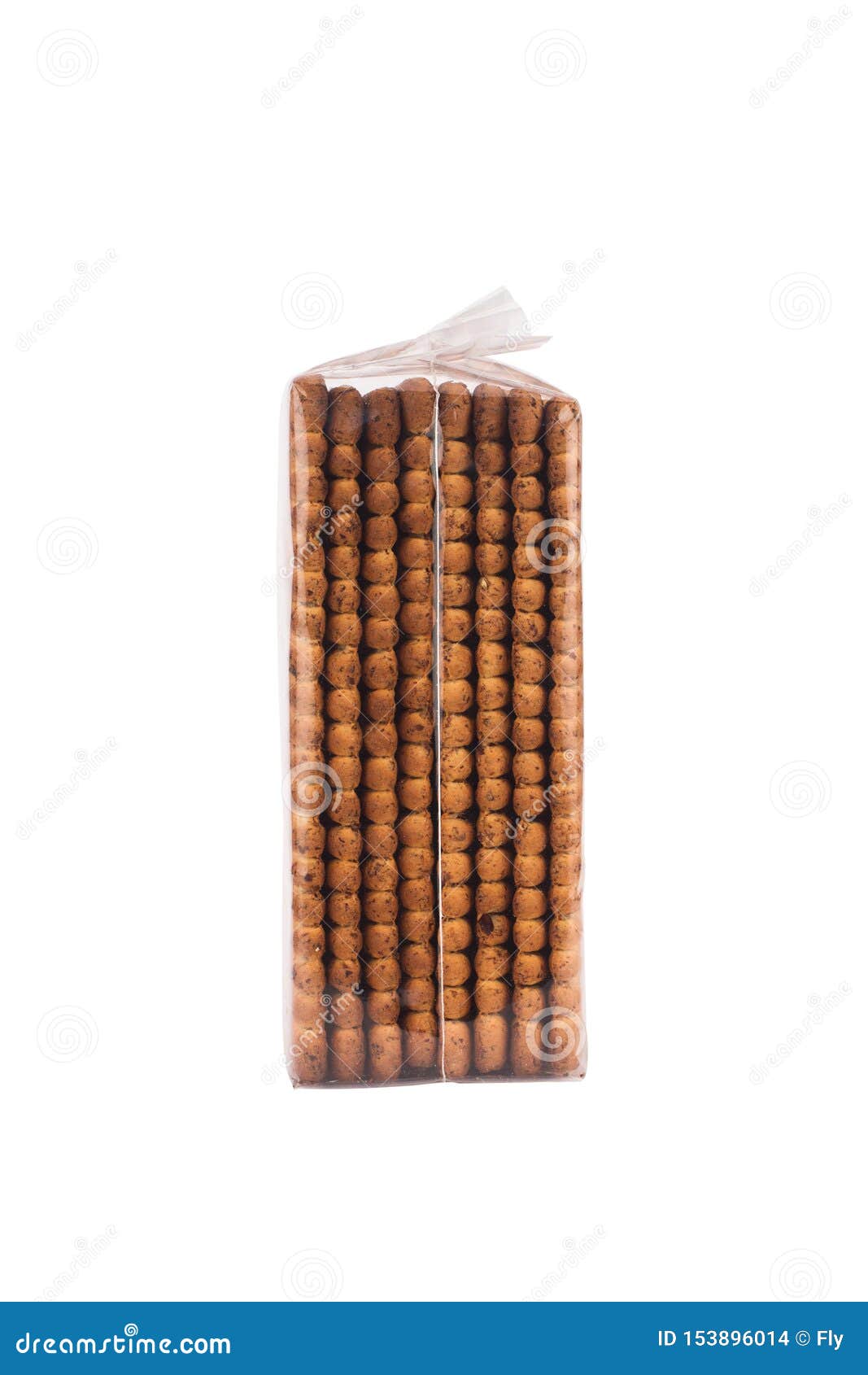 Biscuit in Plastic Packaging Isolated on White Stock Photo - Image of ...