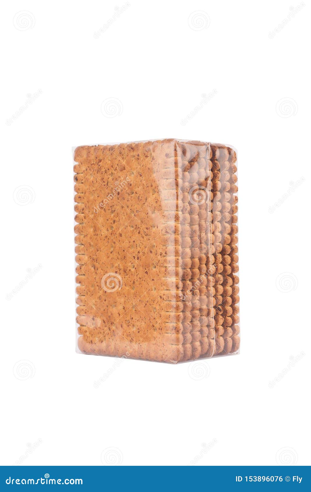Biscuit in Plastic Packaging Isolated on White Stock Photo - Image of ...