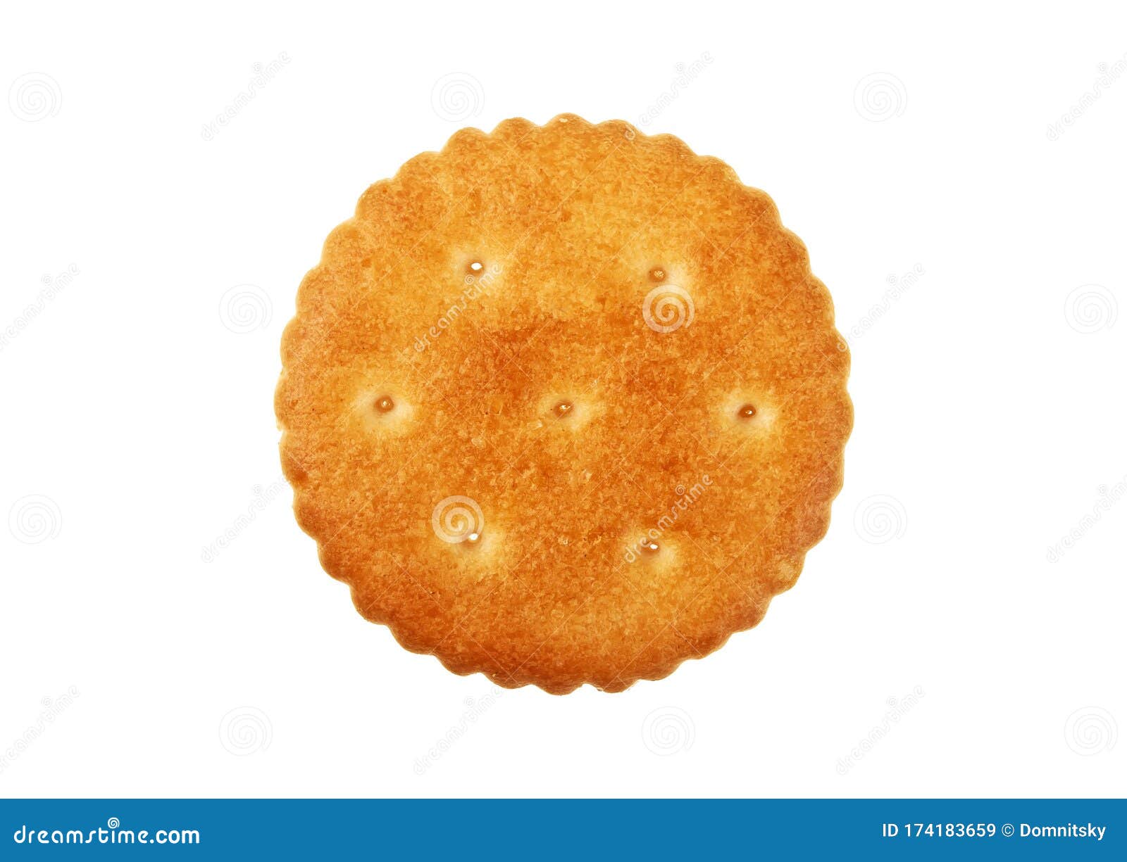 Biscuit Rond D'isolement Sur Le Fond Blanc Image stock - Image of ...
