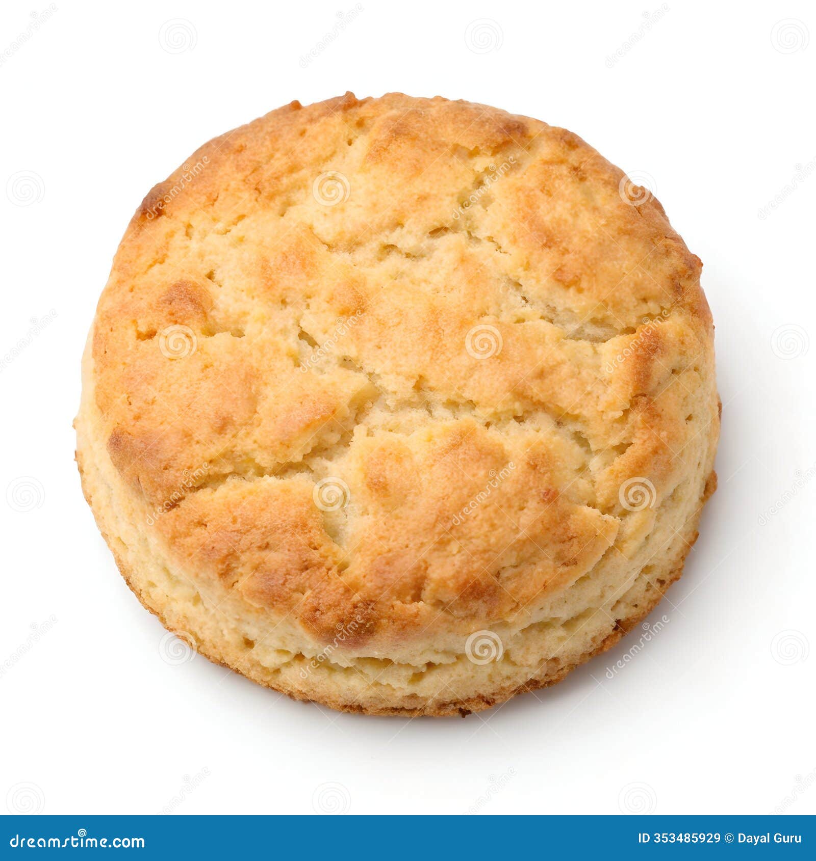 Biscuit, Top View Isolated on White Background Stock Illustration ...