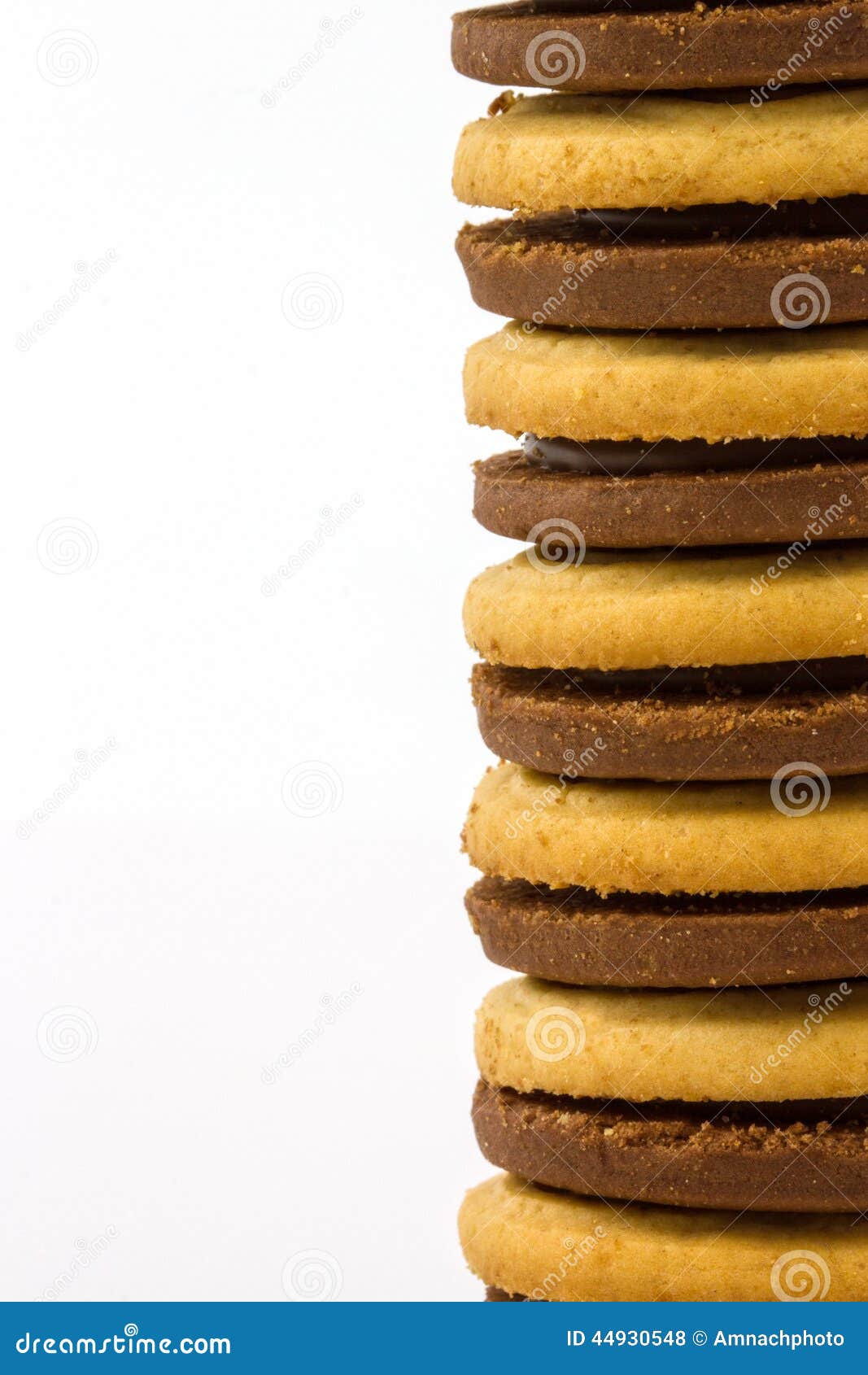 Biscuit on White Background. Stock Photo - Image of chocolate, sugar ...