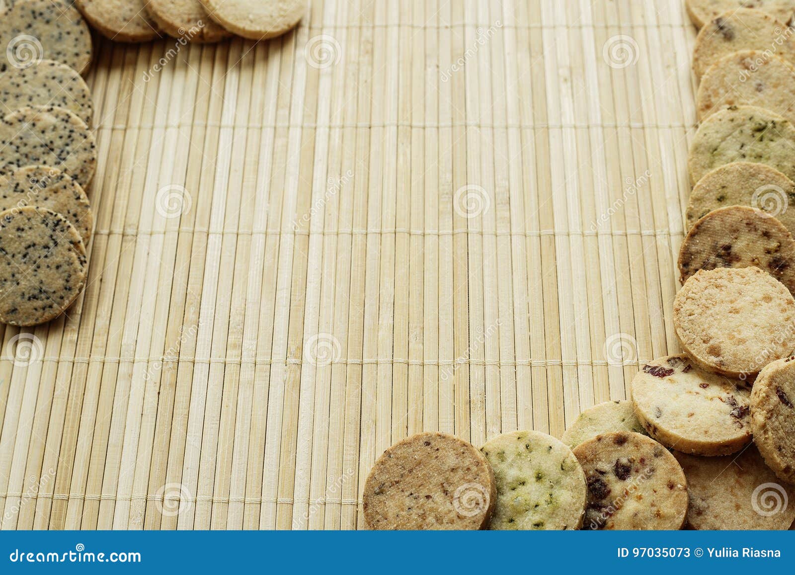 Biscuits Background, Sweet Cookie Frame with Ligth Background/ Stock ...