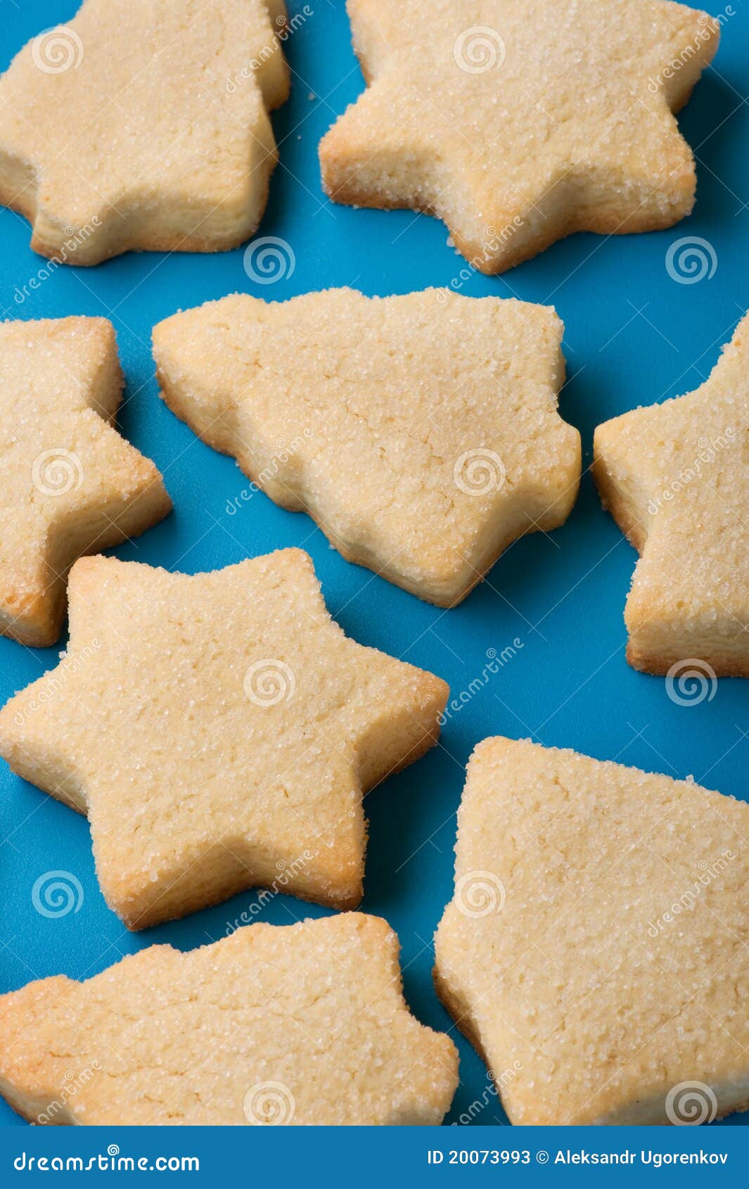 Biscuits on blue close up stock image. Image of dessert - 20073993