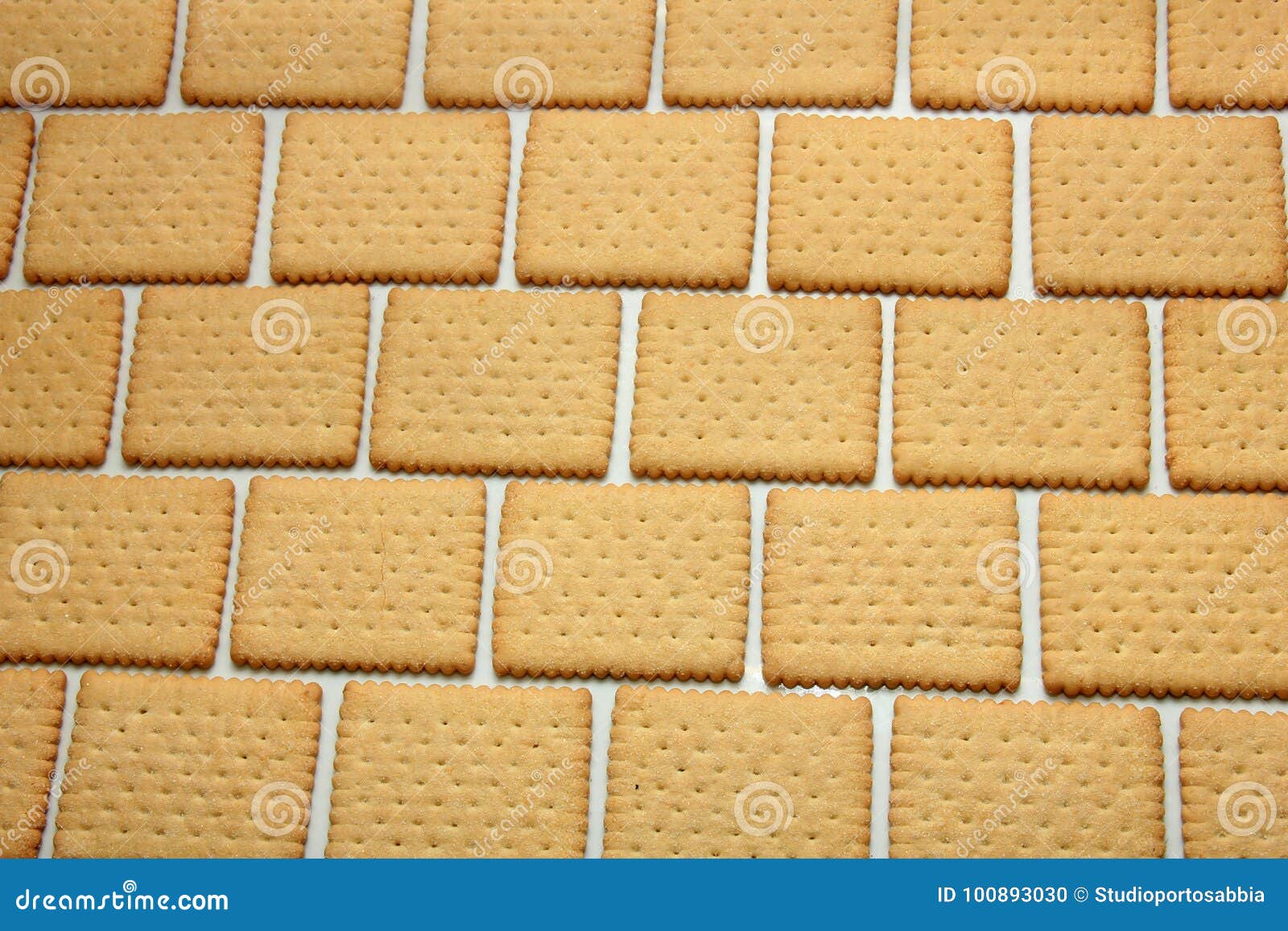 Biscuits in brick pattern stock photo. Image of biscuit - 100893030