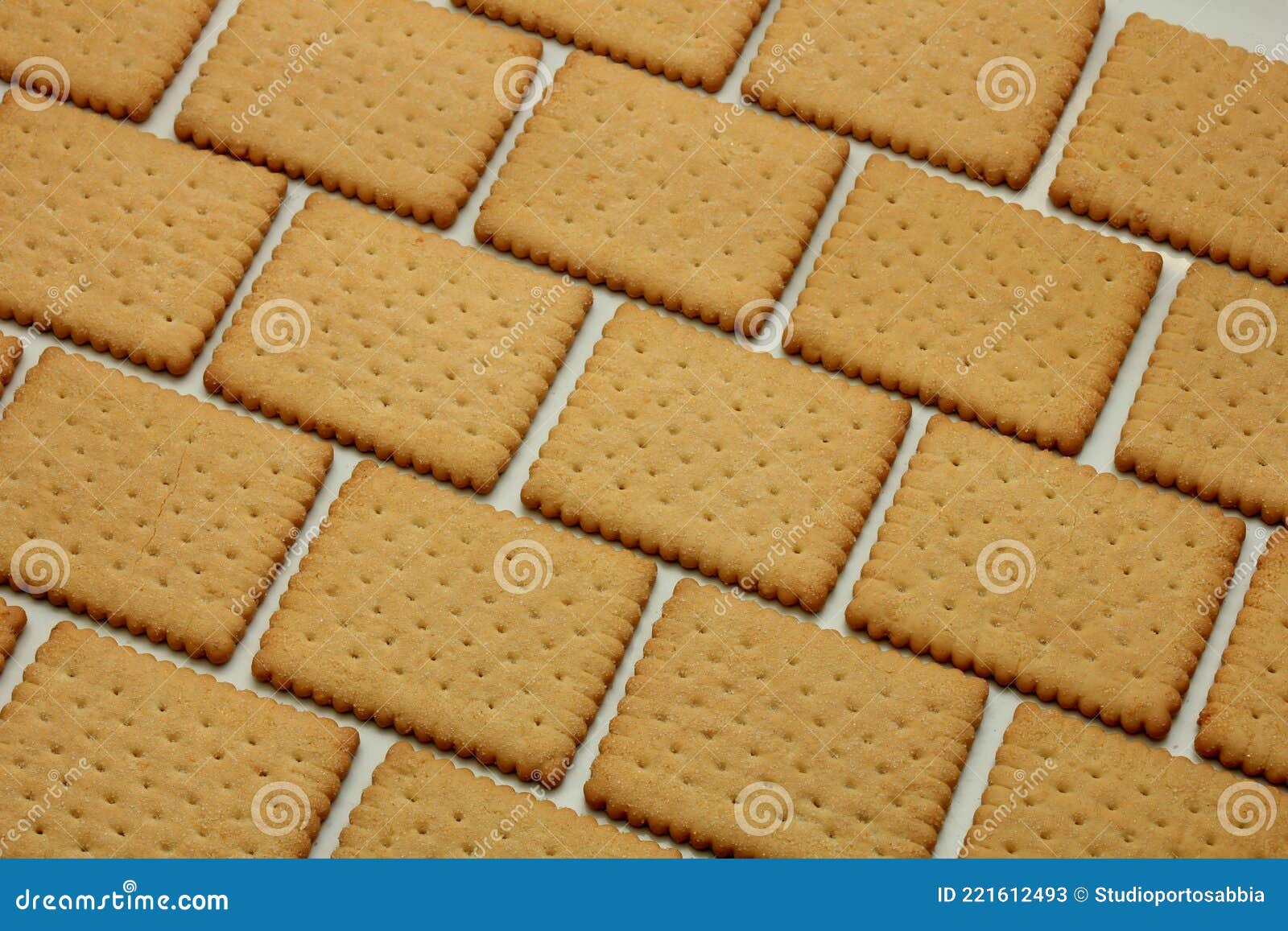 Biscuits in brick pattern stock image. Image of bakery - 221612493