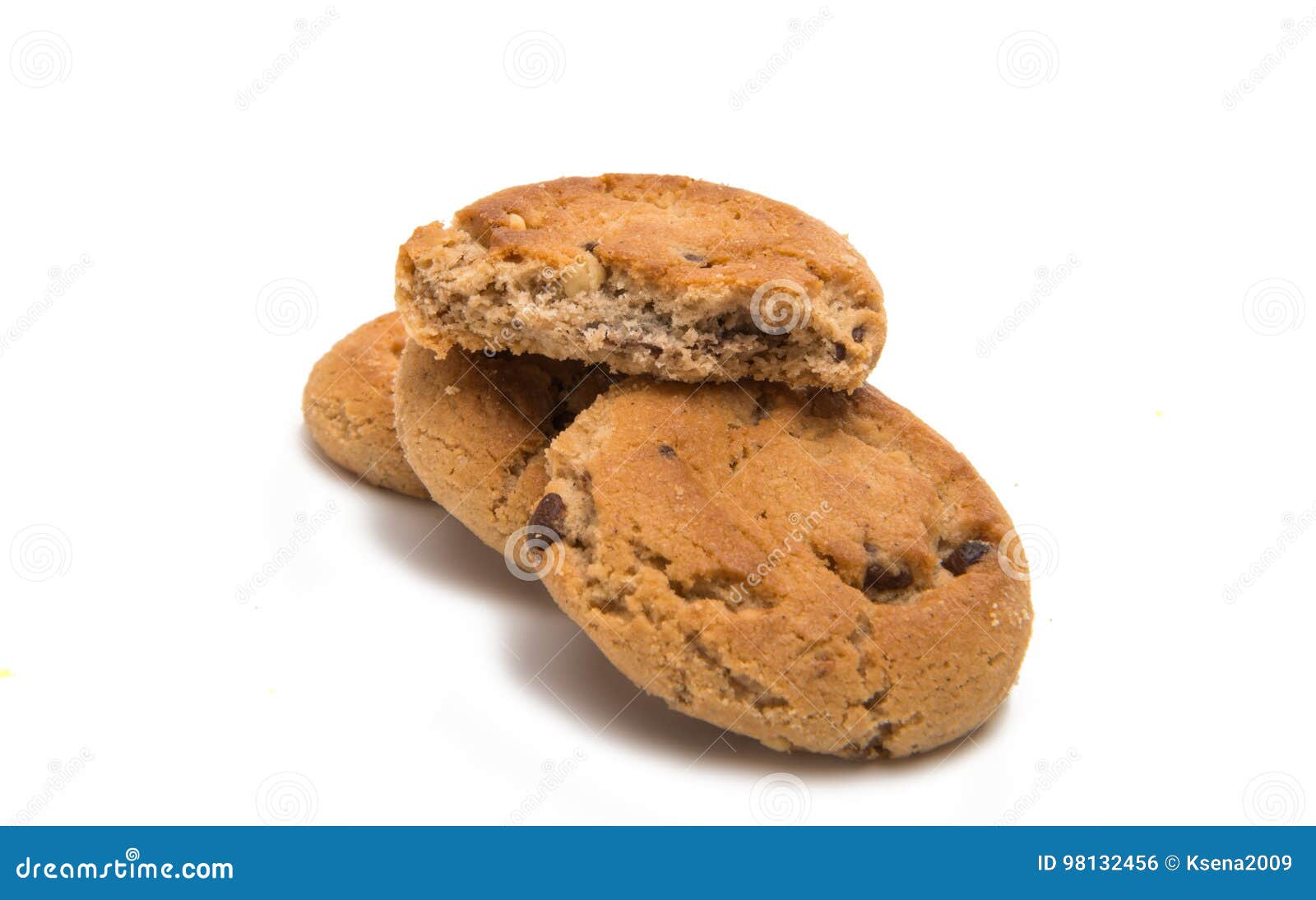Biscuits with Chocolate Isolated Stock Photo - Image of biscuit, dainty ...