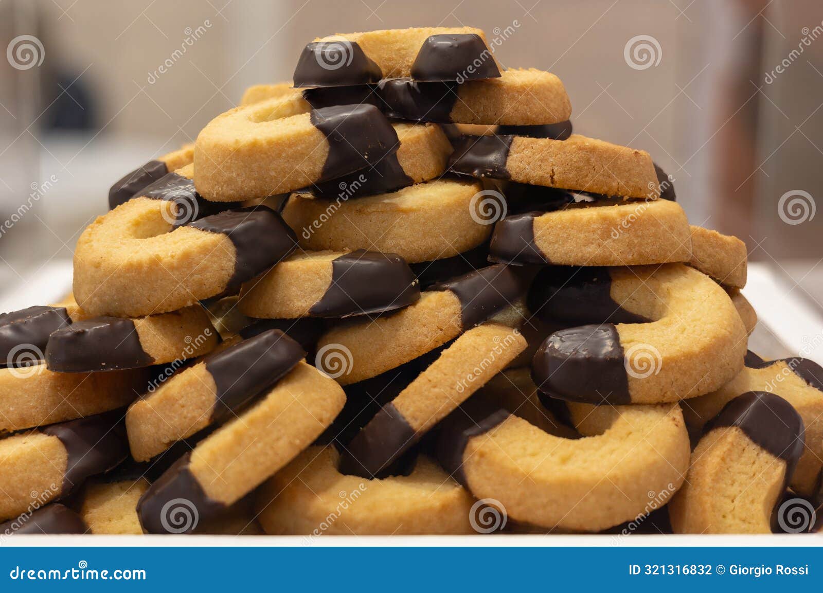 Biscuits and Chocolate Pastries Spherical Shape Stock Photo - Image of ...