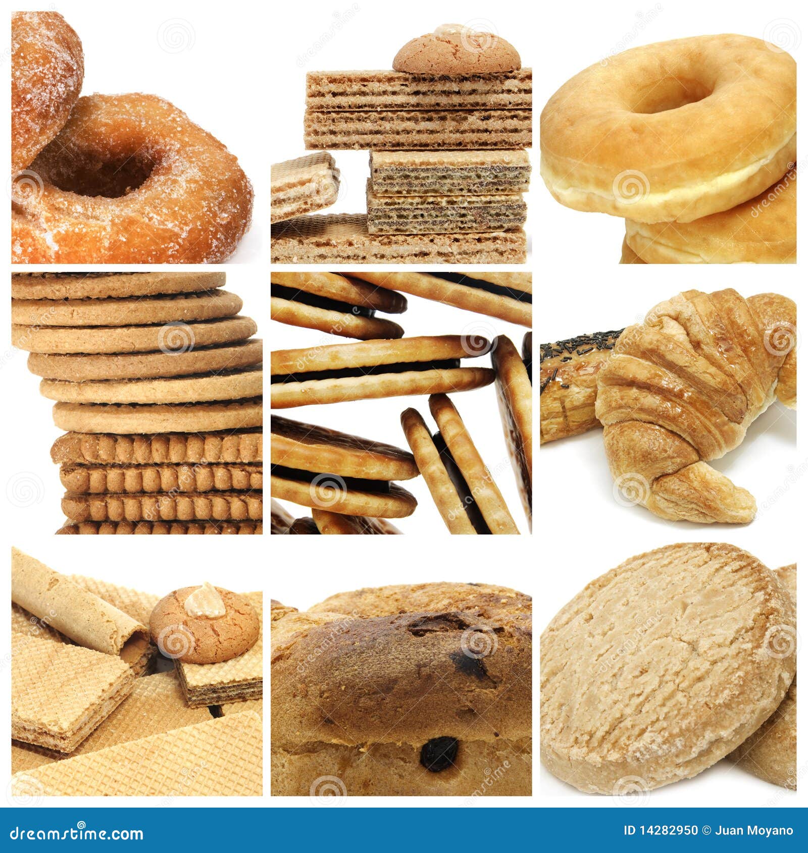 Biscuits collage stock photo. Image of bake, closeup - 14282950