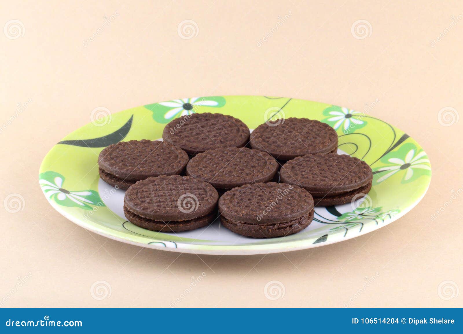 Biscuits or Cookies. stock photo. Image of cacao, cookie - 106514204