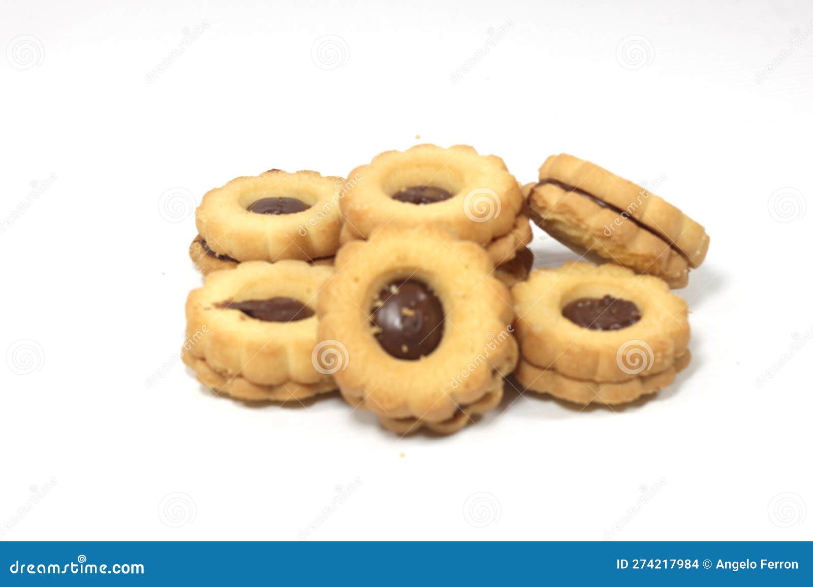 Biscuits Covered and Filled with Chocolate- Stock Photo - Image of ...
