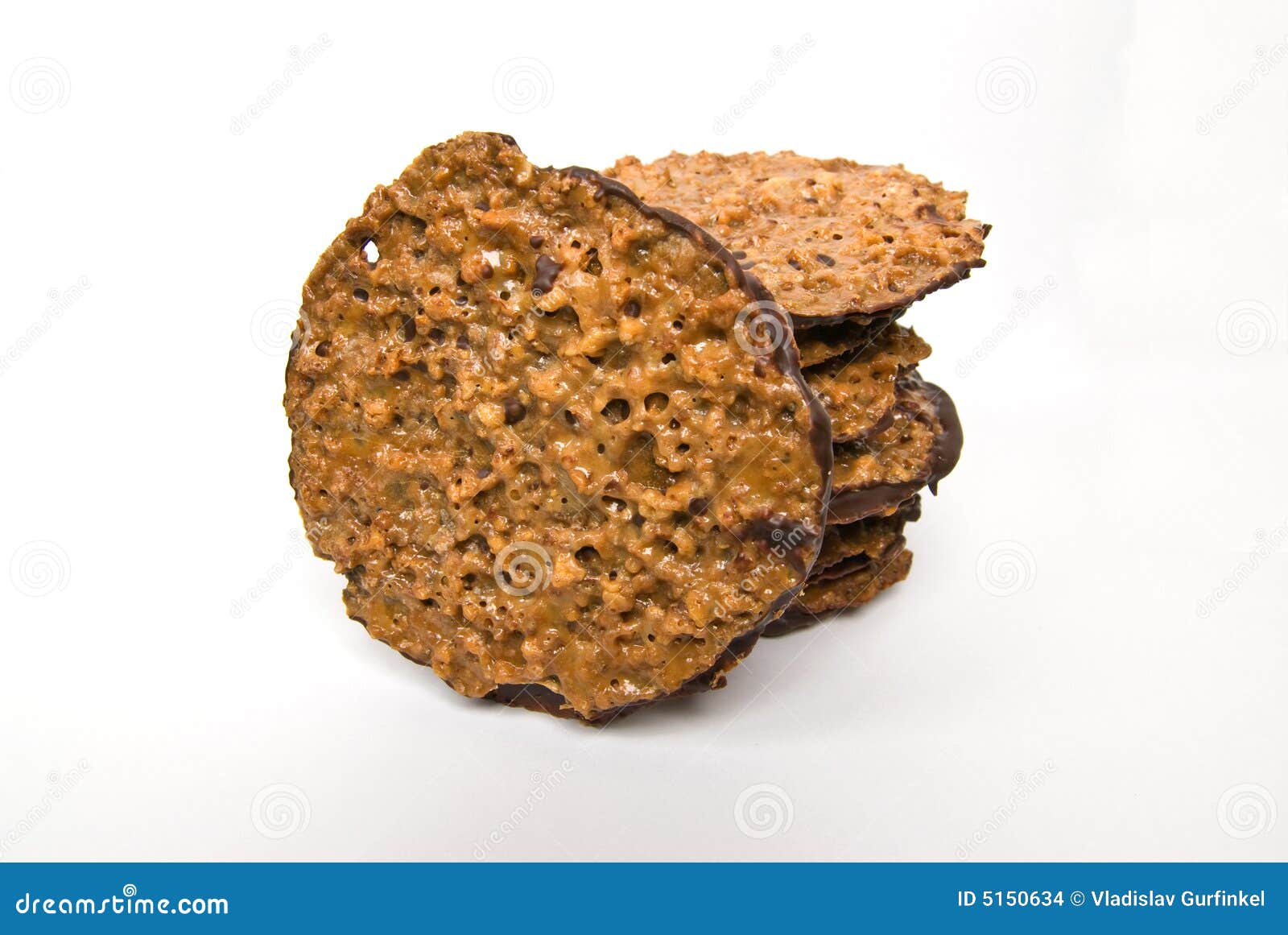 Biscuits Croquants De Disque De Caramel Photo stock - Image du tarte ...