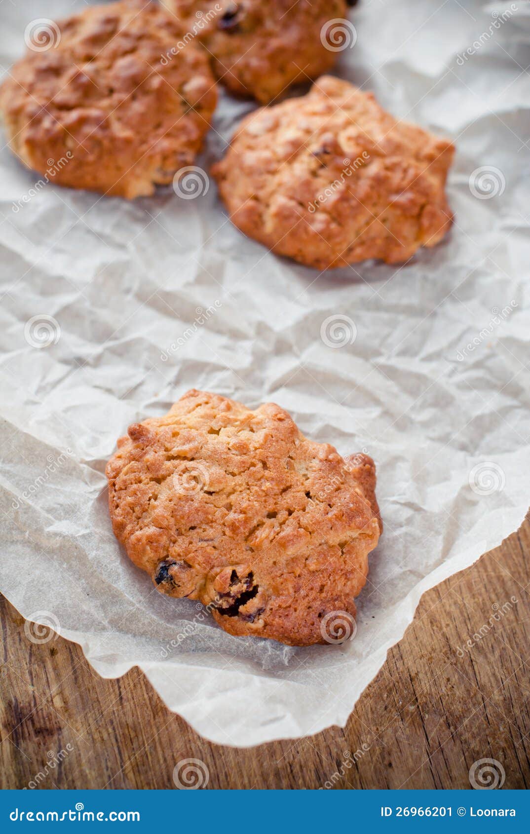 Biscuits on crumpled paper stock image. Image of home - 26966201