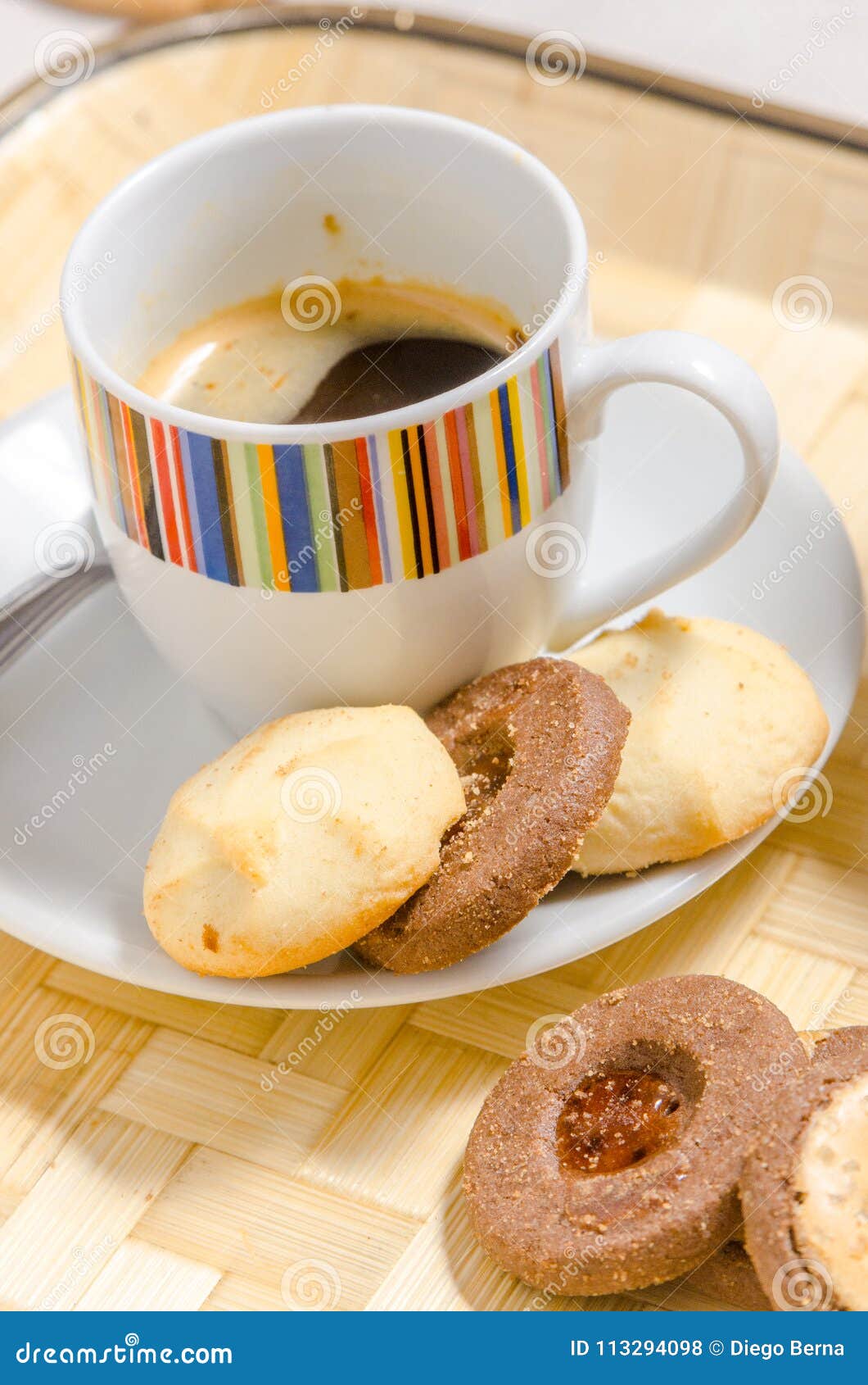 Biscuits with a Cup of Coffee Stock Photo - Image of biscotti, beverage ...
