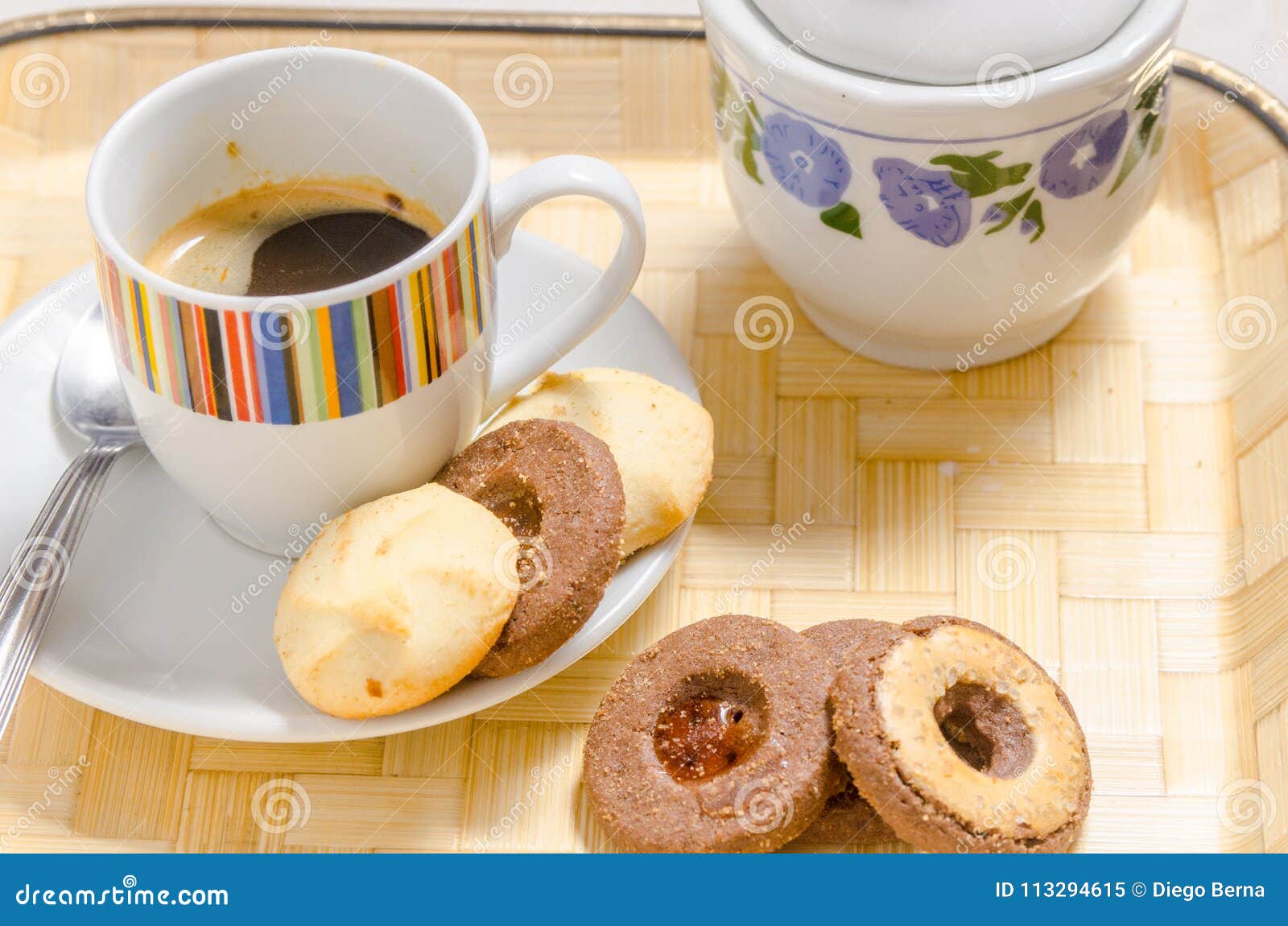 Biscuits with a Cup of Coffee Stock Image - Image of composition ...